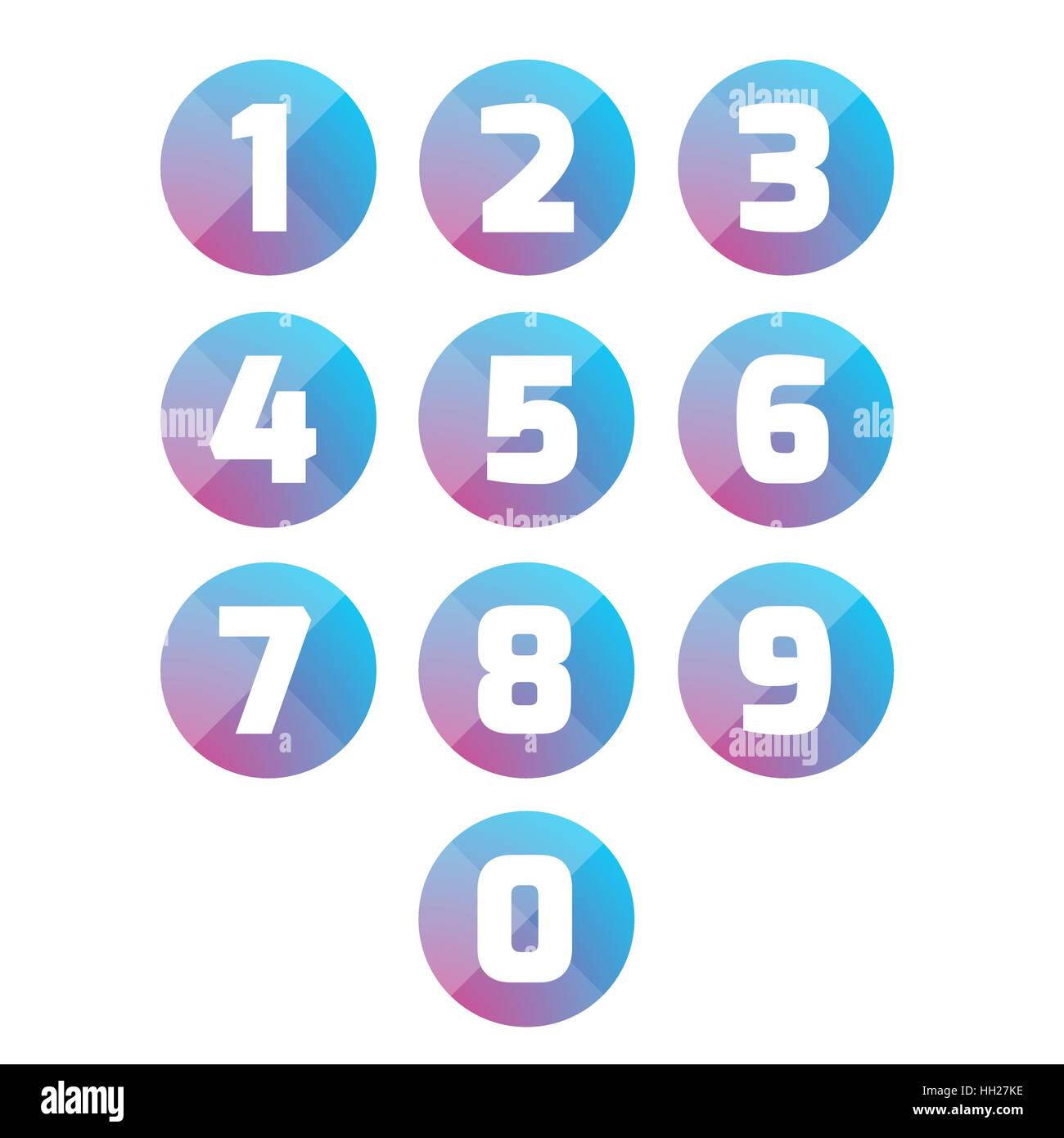 Number set vector circle Stock Vector Image & Art - Alamy