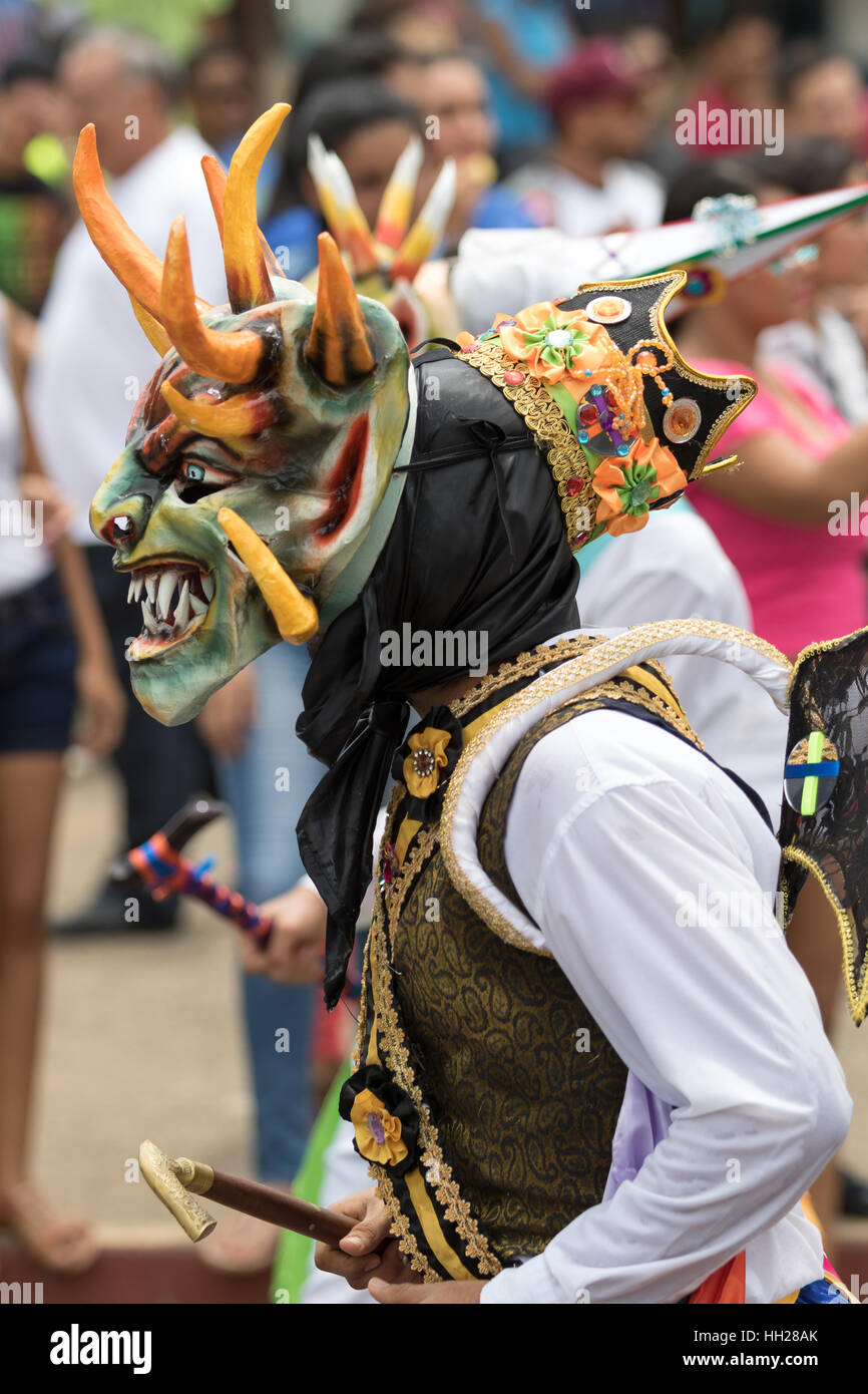 May 25, La Villa de los Santos, Panama: men wearing colourful ...