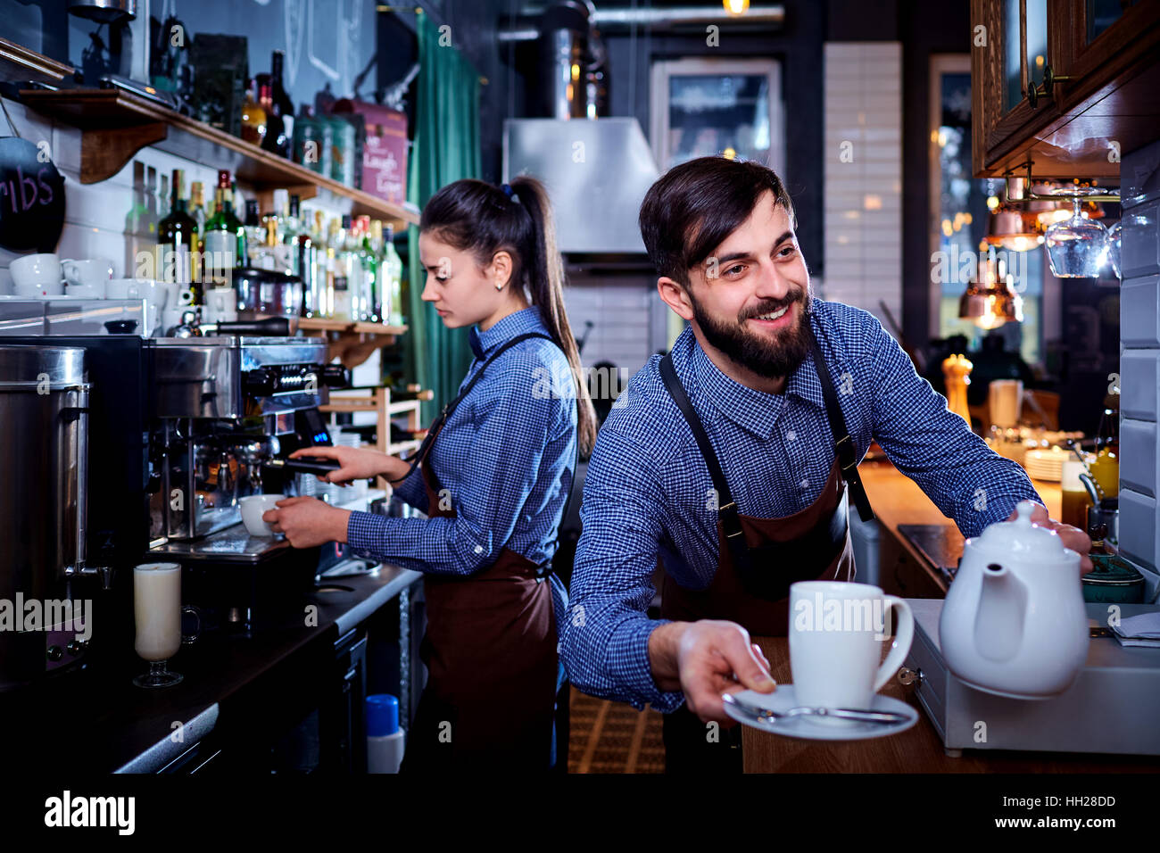 Tea service waiter hi-res stock photography and images - Alamy