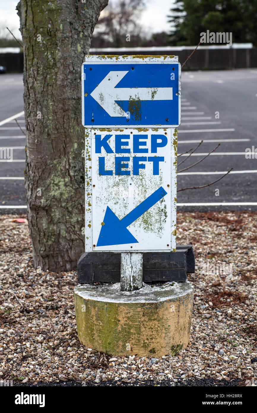Keep left arrows hi-res stock photography and images - Alamy