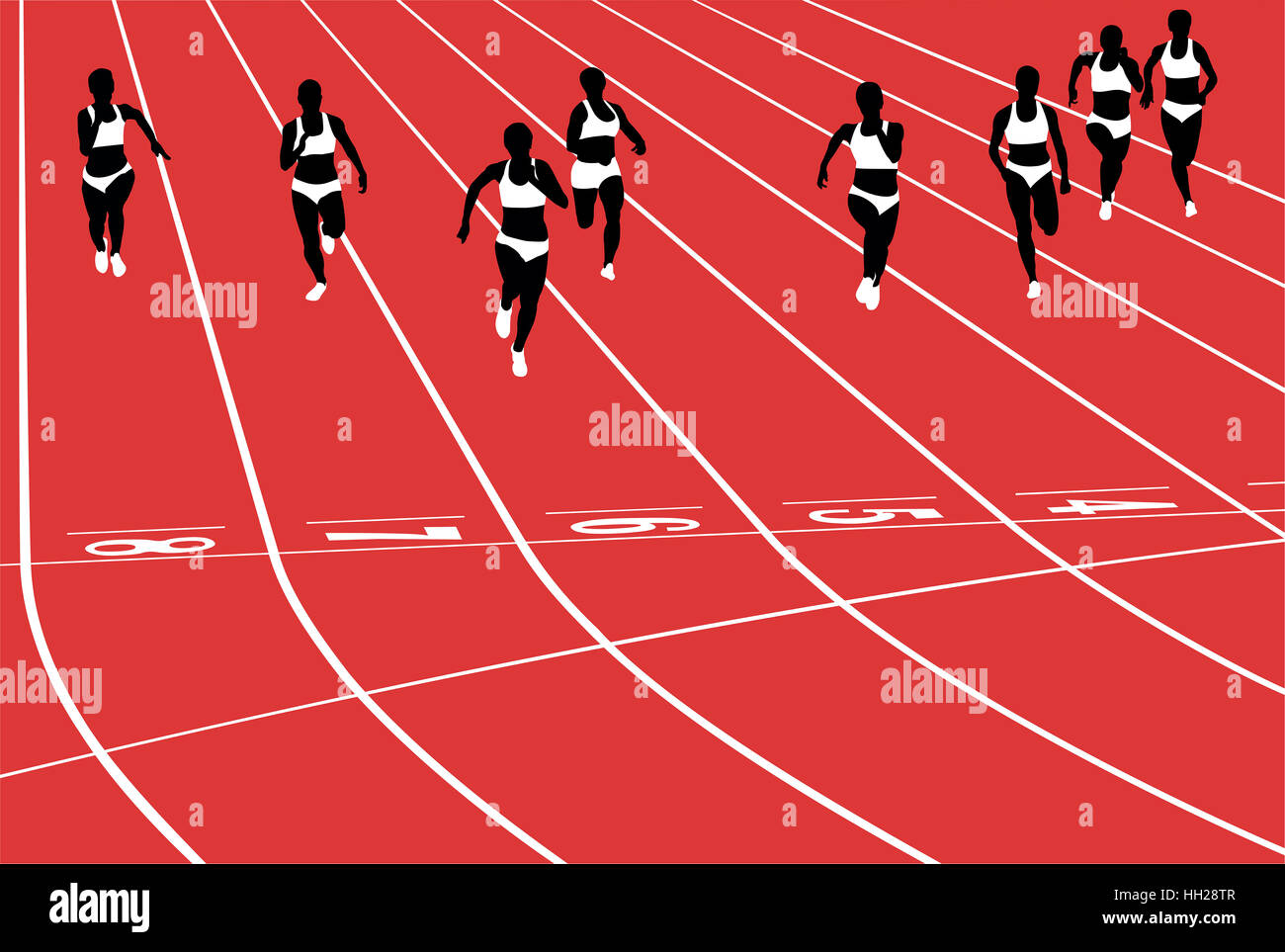 Female Track And Field Silhouettes