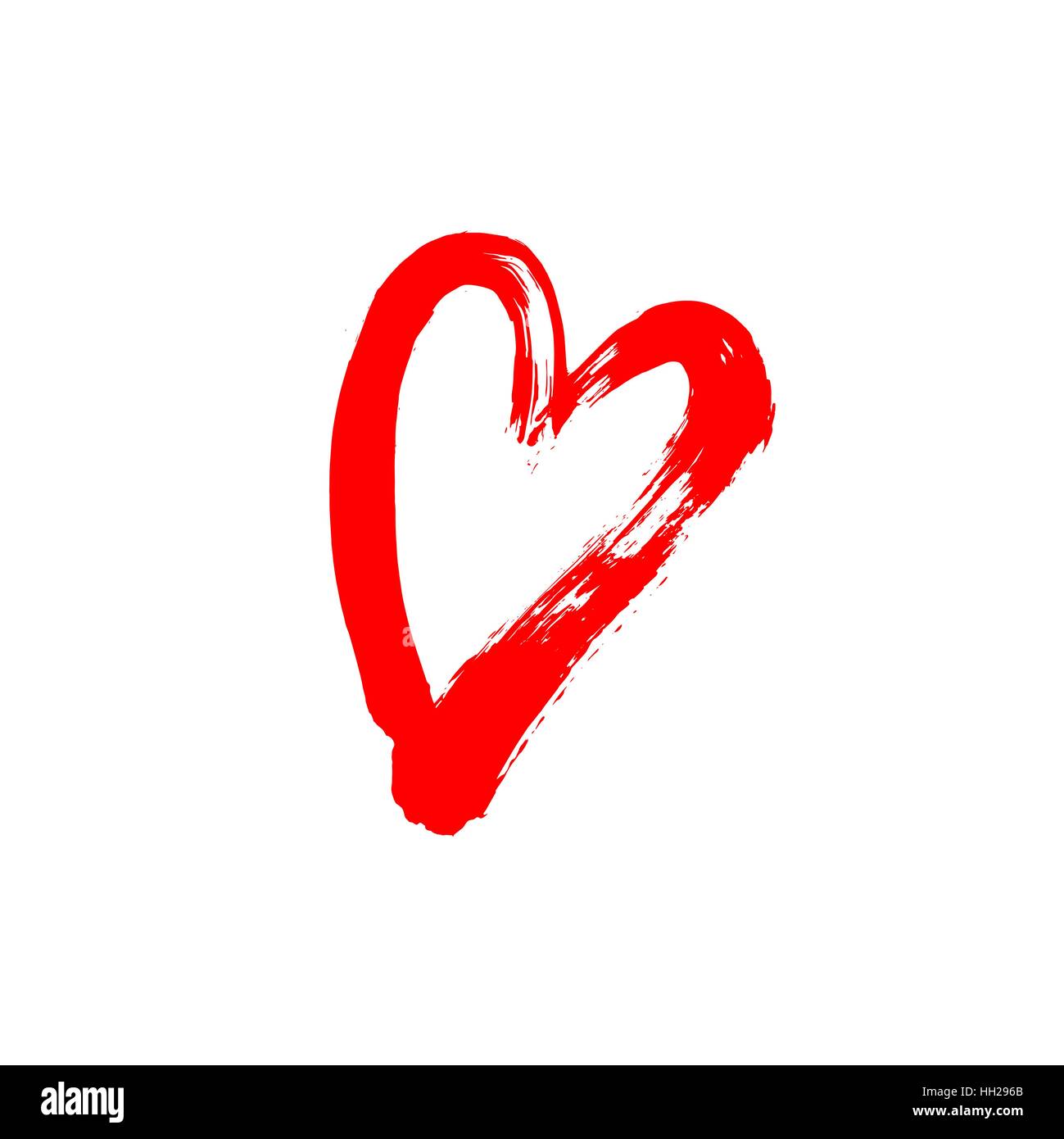 brush stroke sketch drawing of hearts shape set to valentines da Stock ...
