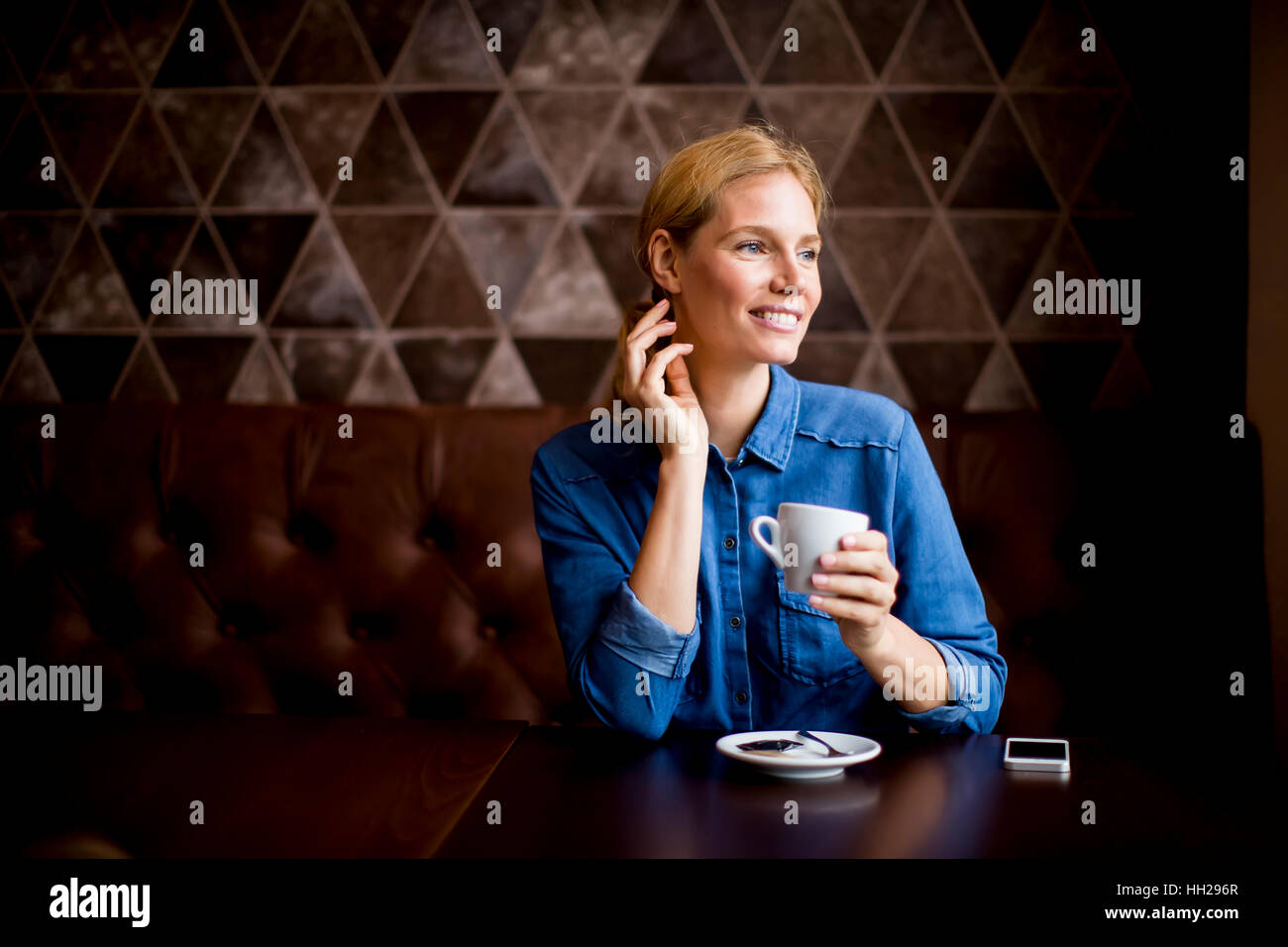 Pretty woman in bar hi-res stock photography and images - Alamy