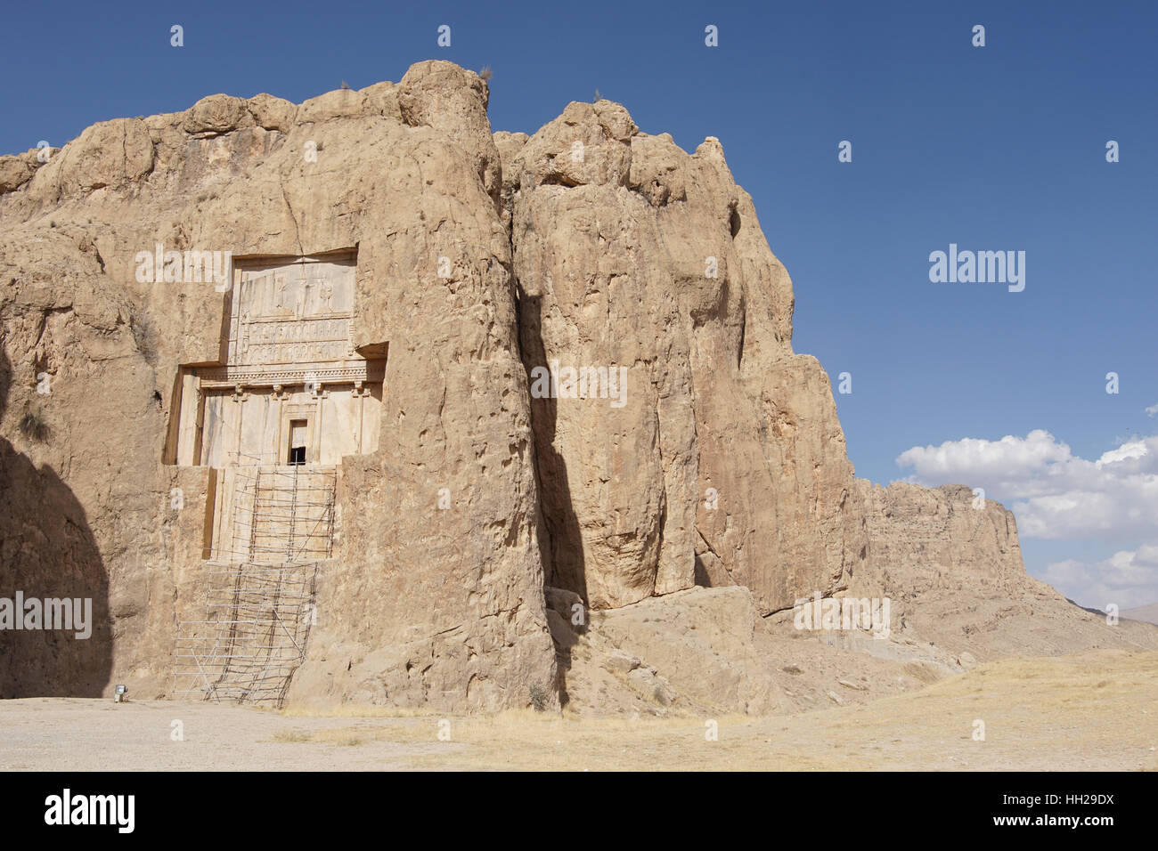 NAQSH-E ROSTAM, IRAN - OCTOBER 6, 2016: Necropolis of the Achaemenid ...