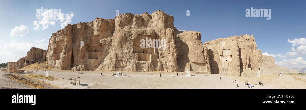 NAQSH-E ROSTAM, IRAN - OCTOBER 6, 2016: Necropolis of the Achaemenid ...