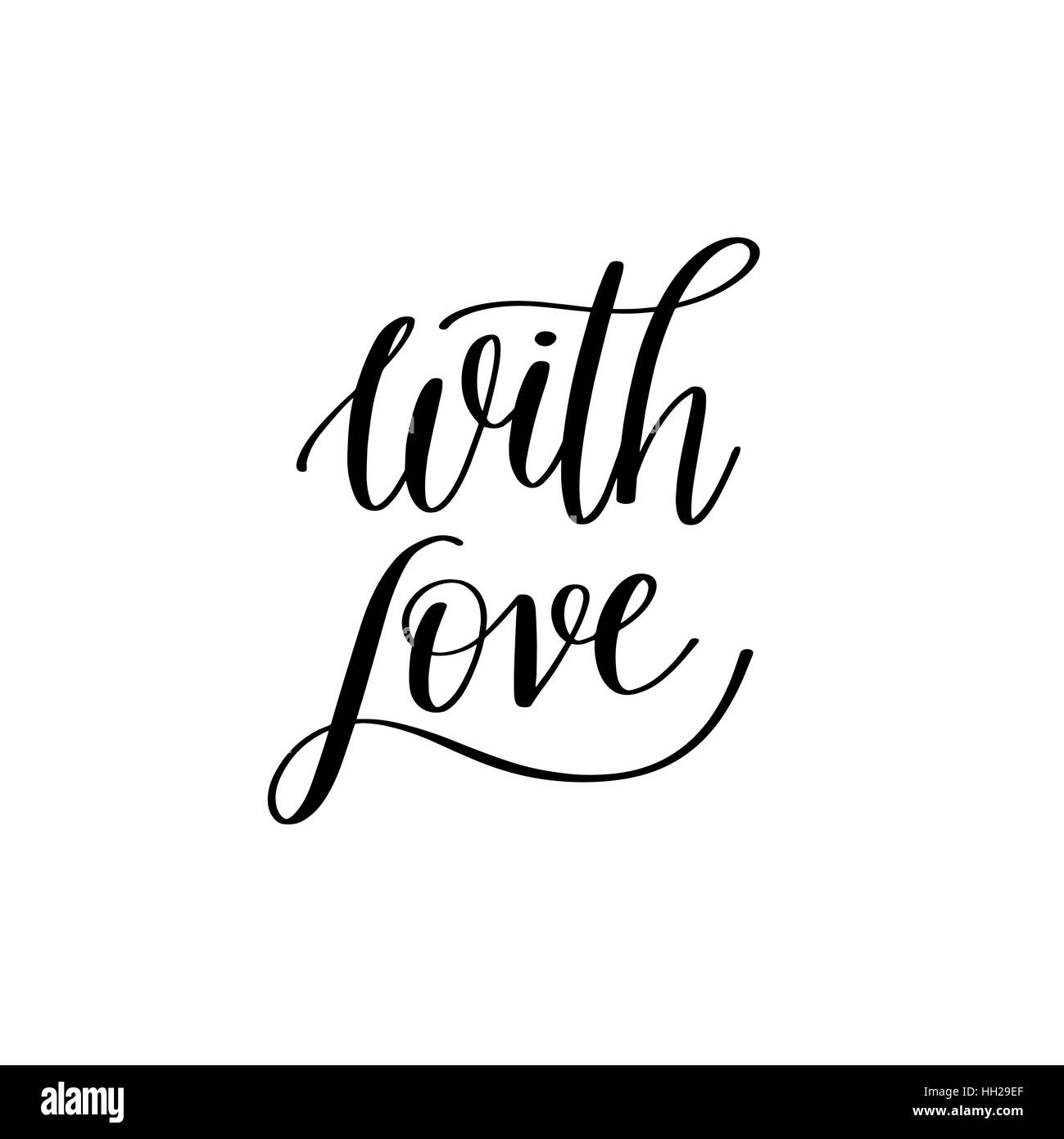 Valentines day decorative word love Black and White Stock Photos ...