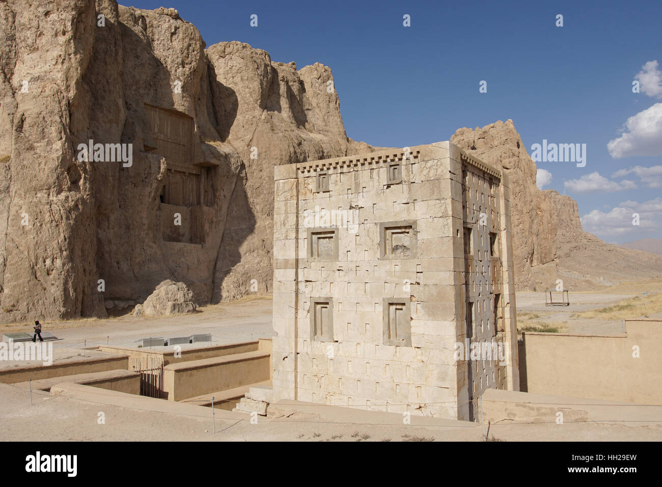 NAQSH-E ROSTAM, IRAN - OCTOBER 6, 2016: Necropolis of the Achaemenid ...