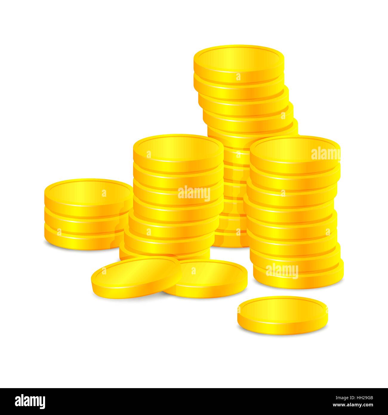 Stacks of gold coins Stock Vector Image & Art - Alamy