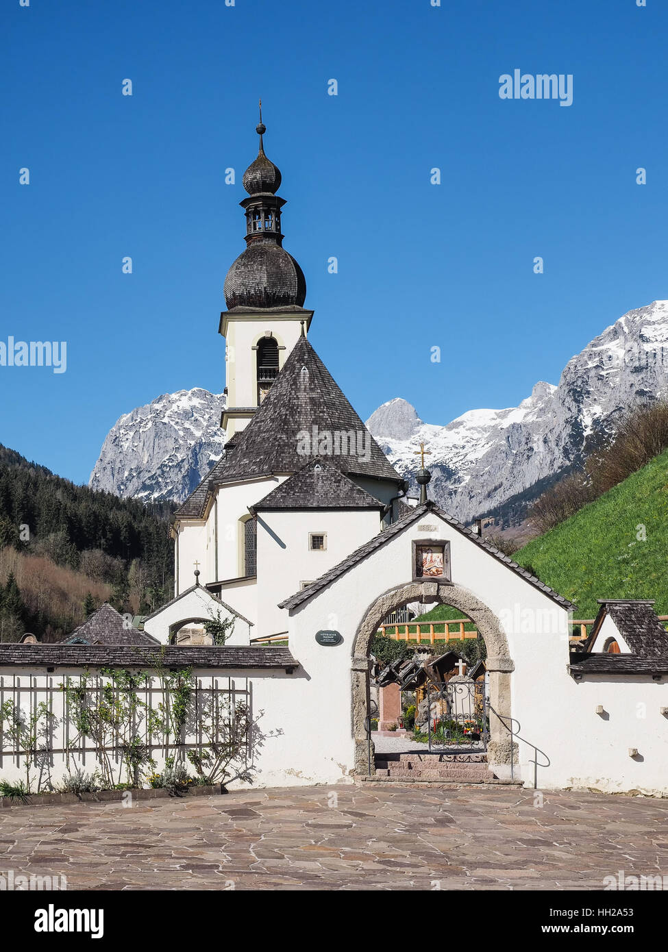 Parish church St. Sebastian in Ramsau, Bavarian Alps, Germany Stock ... Parish church St. Sebastian in Ramsau, Bavarian Alps, Germany Stock ...