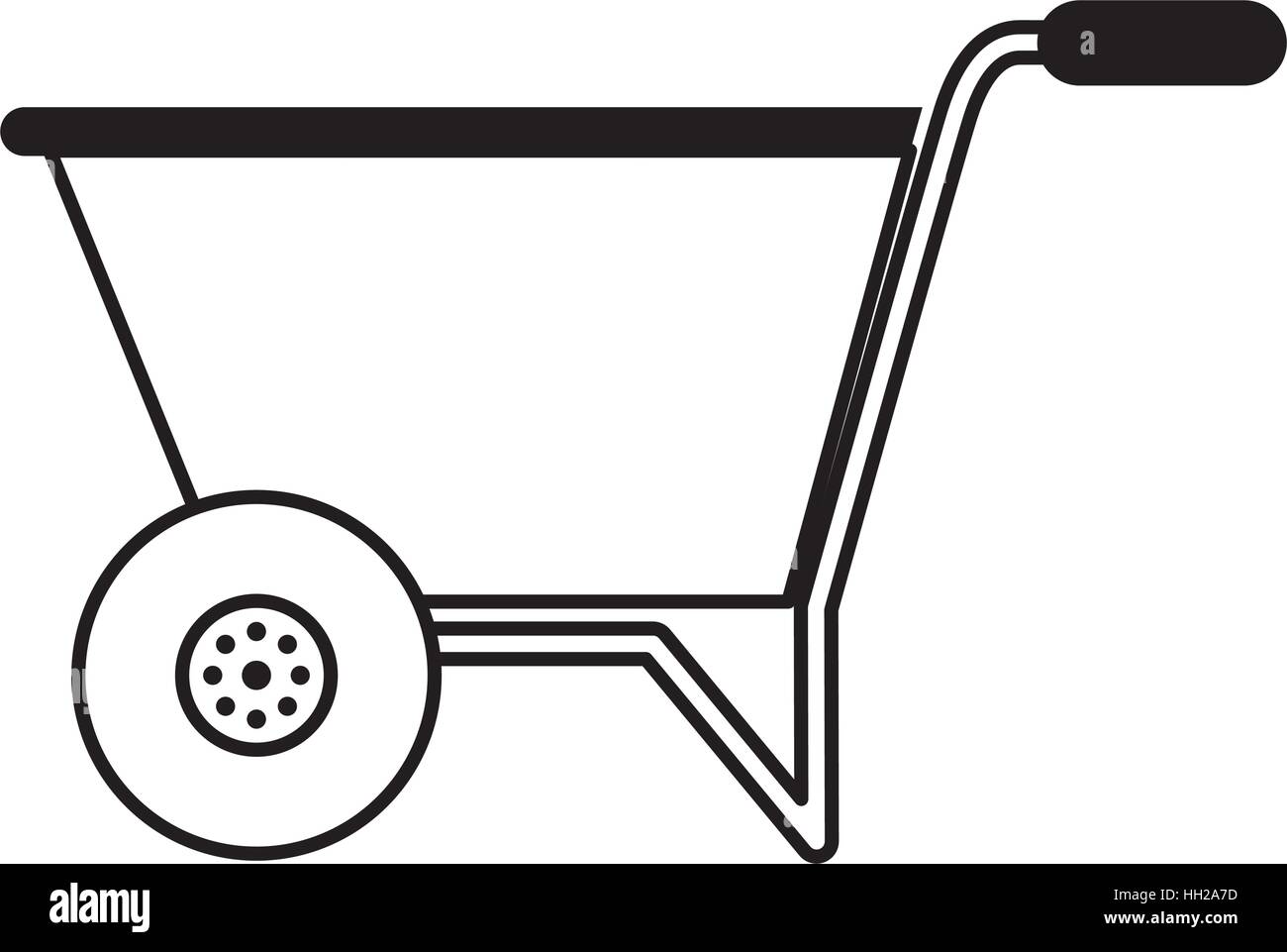 wheelbarrow tool gardening tool vector illustration design Stock Vector ...