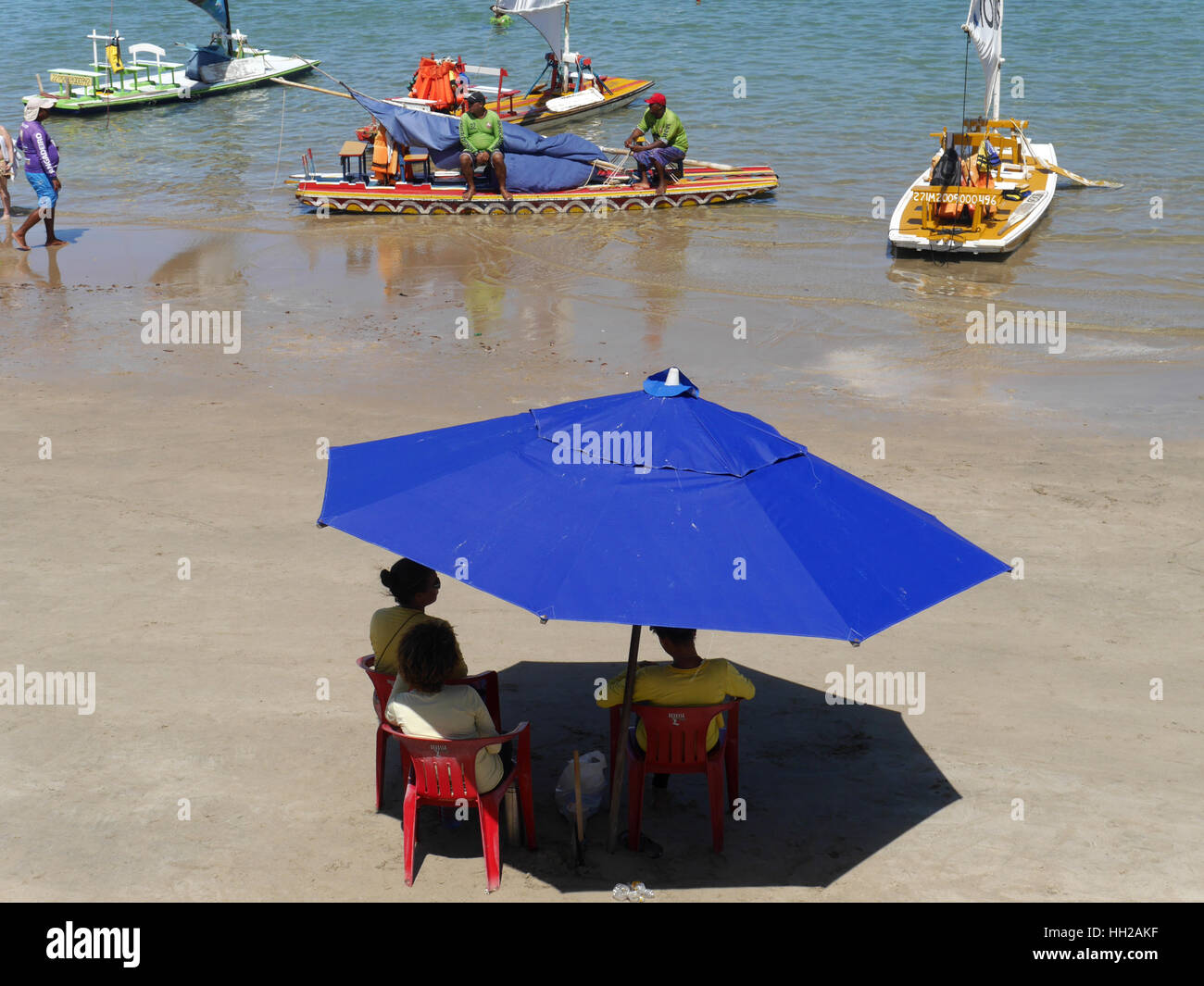 Tour guides on beach Porto de galinhas Stock Photo - Alamy