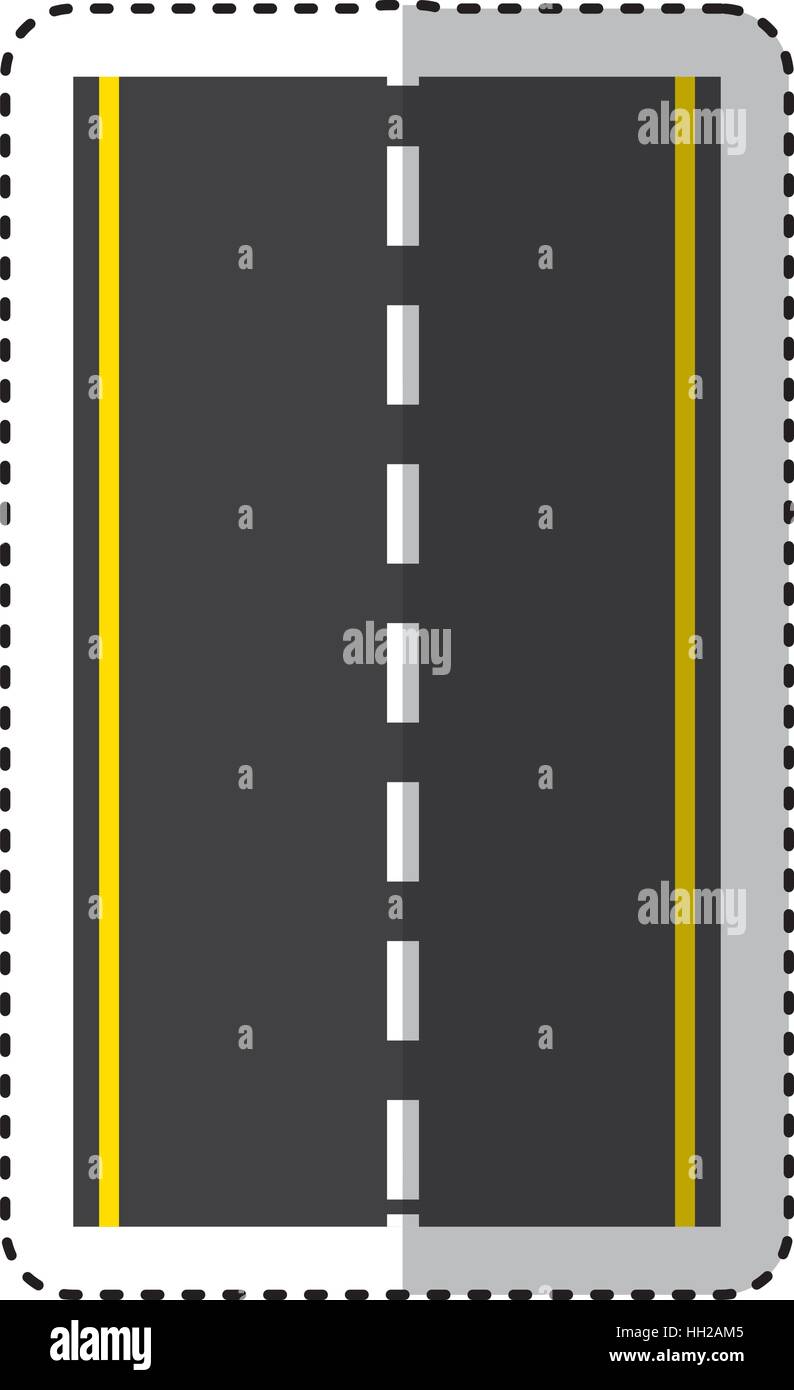 road street isolated icon vector illustration design Stock Vector Image ...