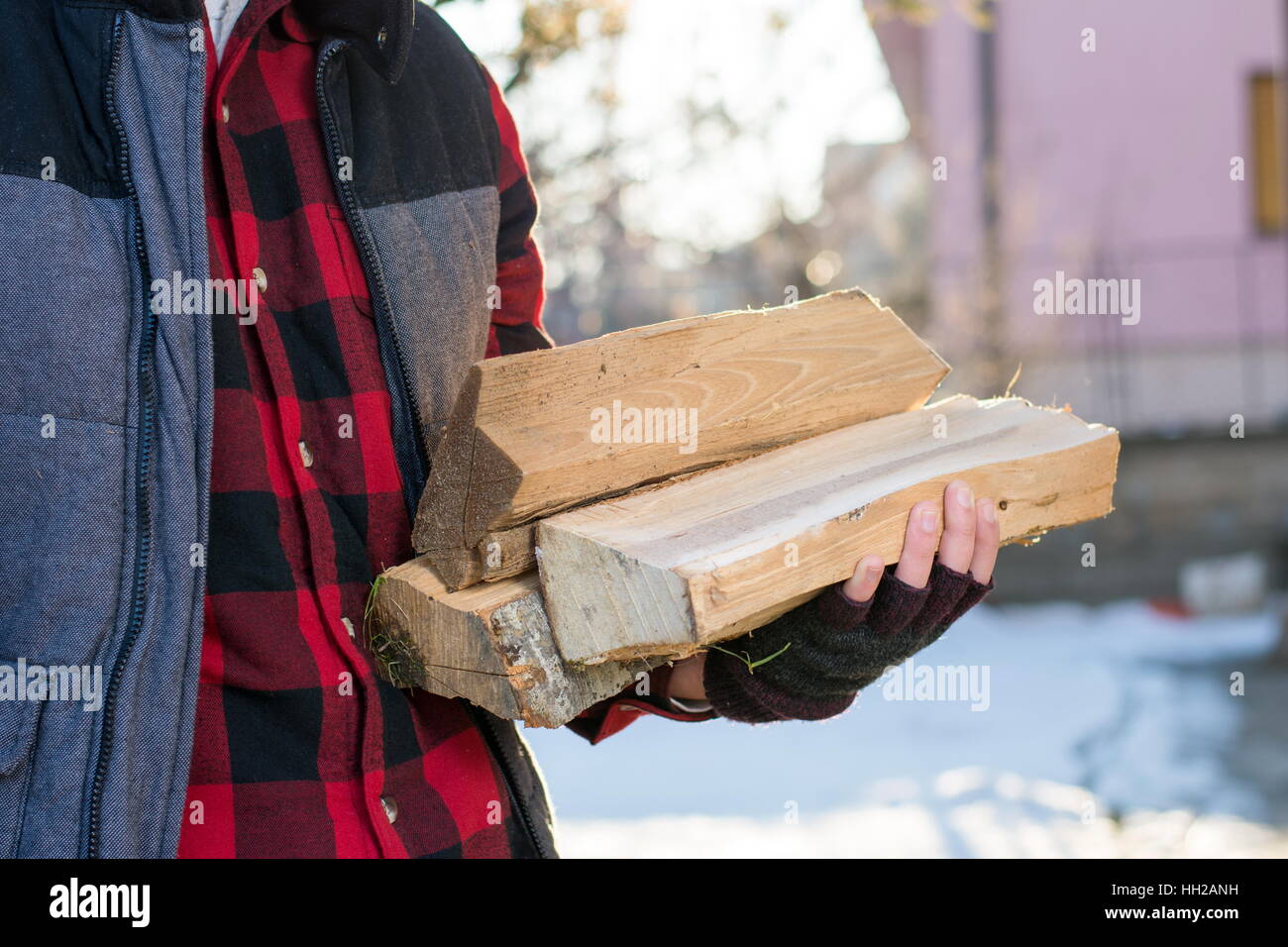 Carrying log of wood hi-res stock photography and images - Alamy