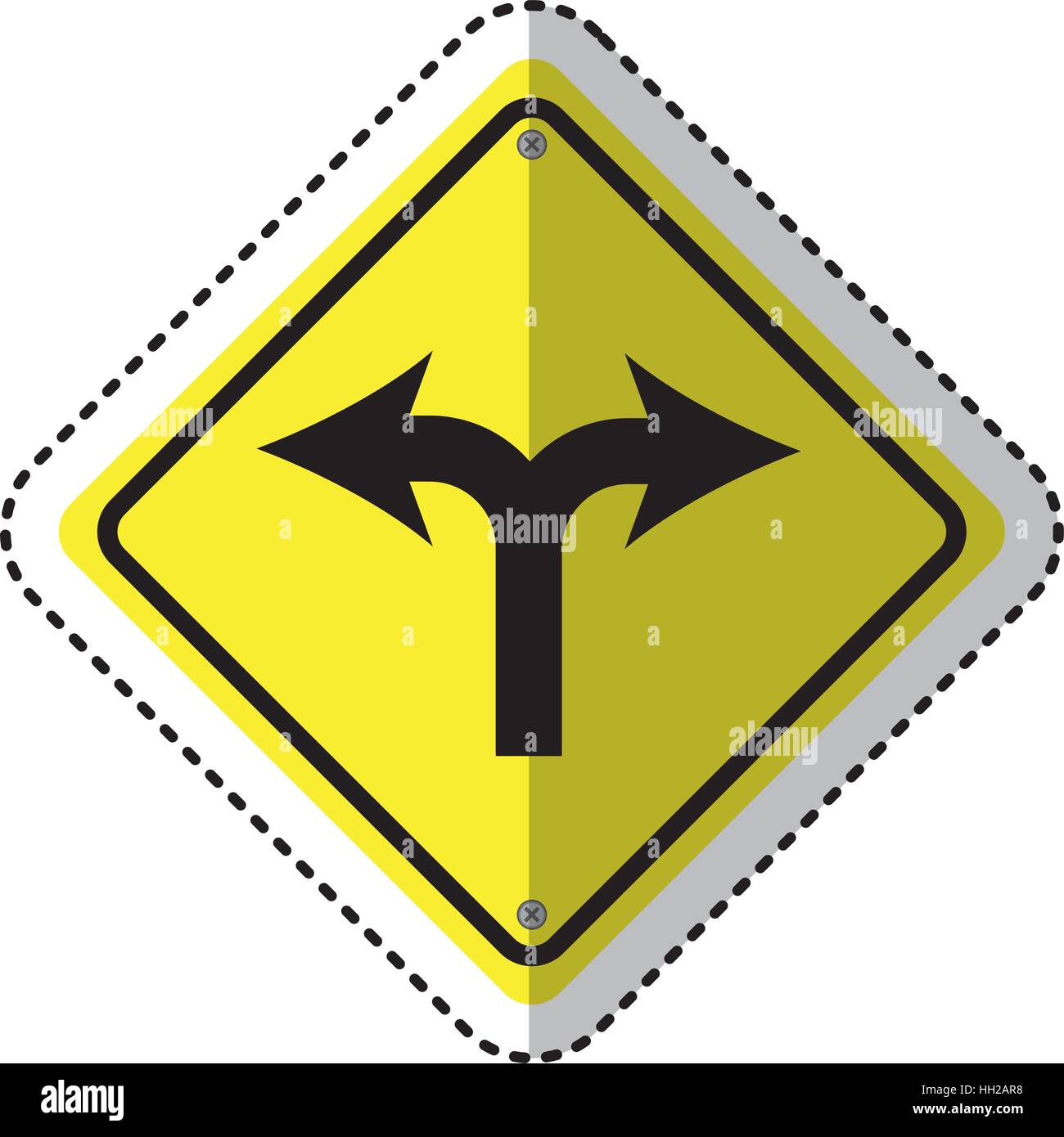 traffic signal information with arrow icon vector illustration design ...