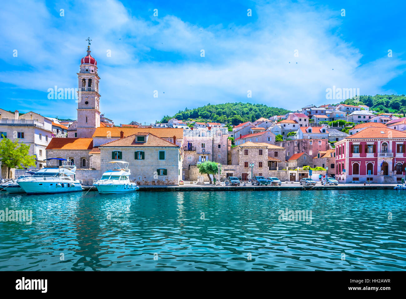 Mediterranean colorful architecture in Croatia Stock Photo - Alamy