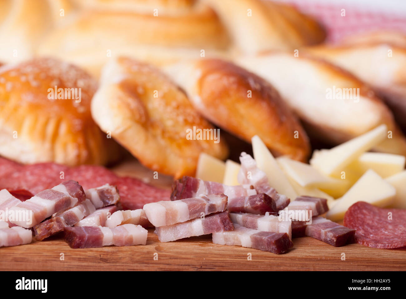 Domestic pancerote savory breakfast on the table Stock Photo - Alamy