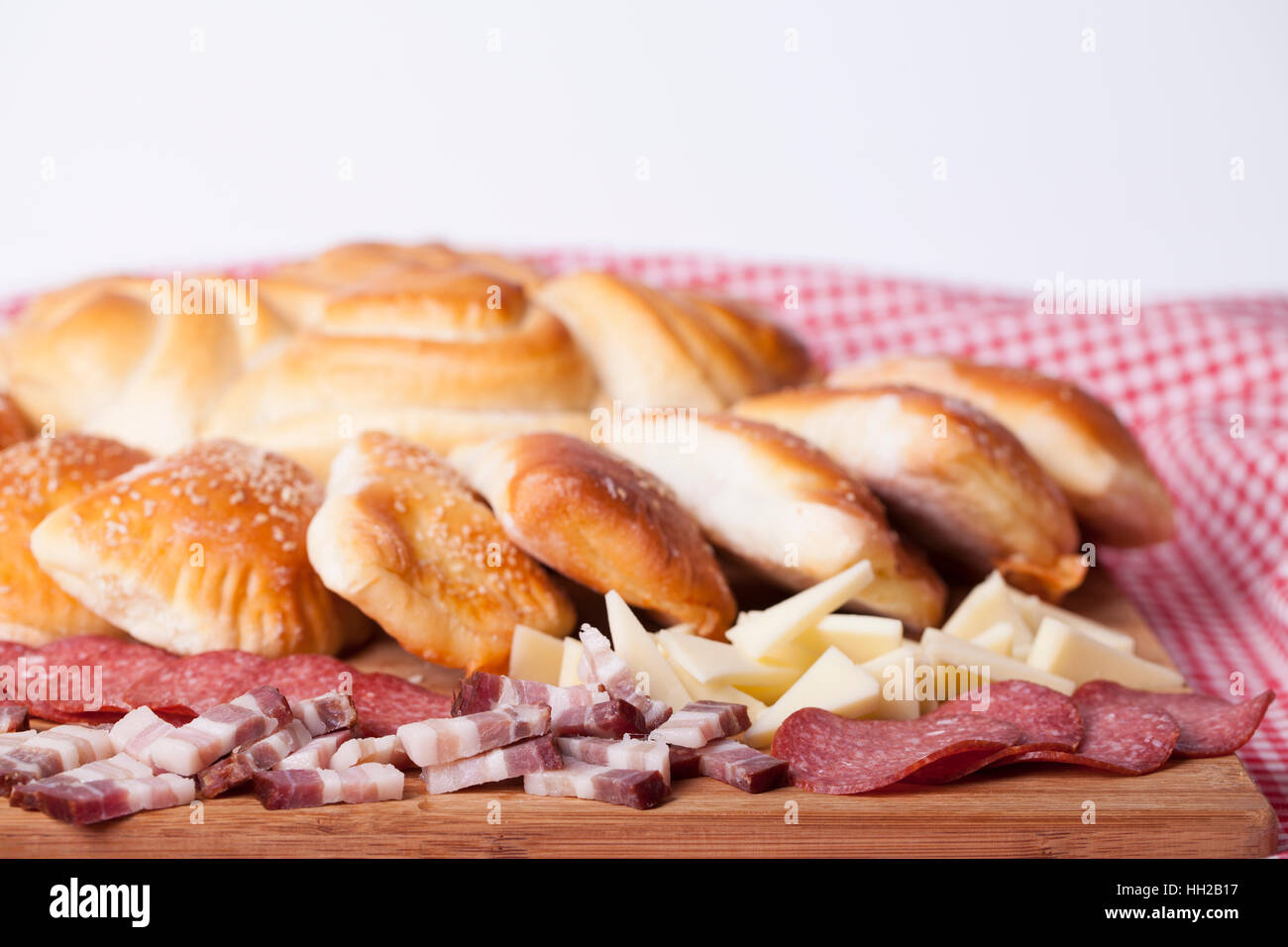 Domestic pancerote savory breakfast on the table Stock Photo - Alamy