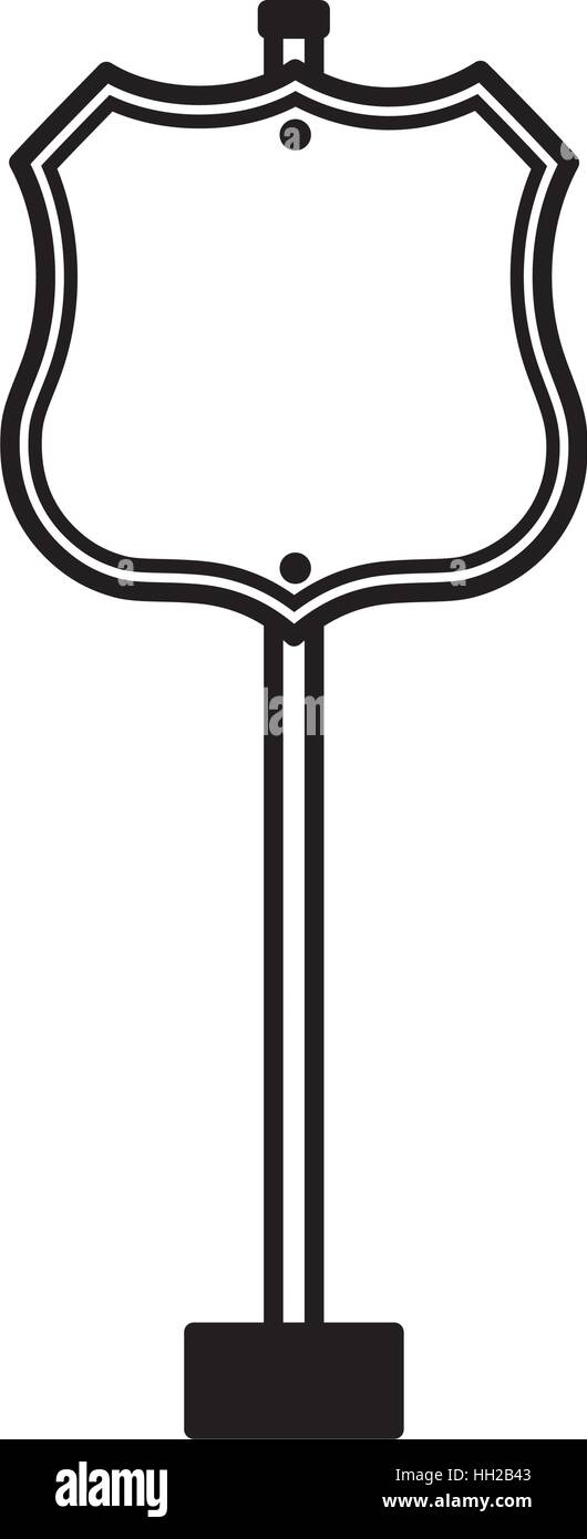 route shield traffic signal information icon vector illustration design ...