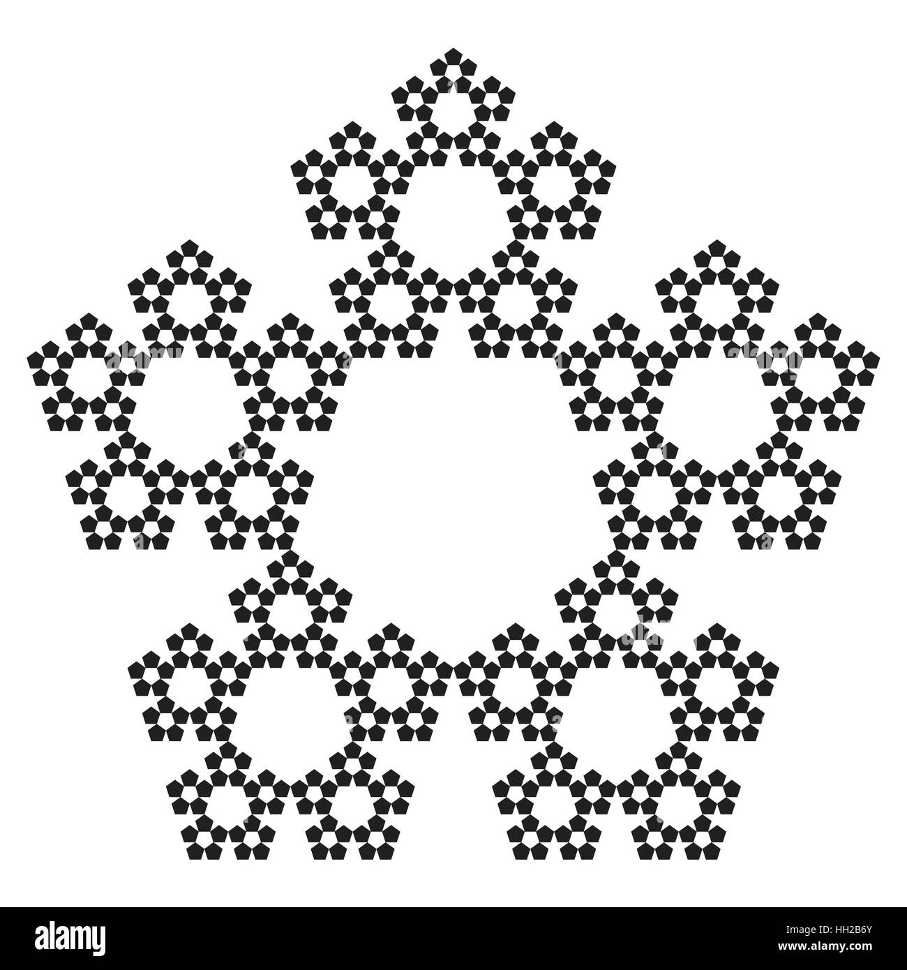 Pentaflake Black and White Stock Photos & Images - Alamy