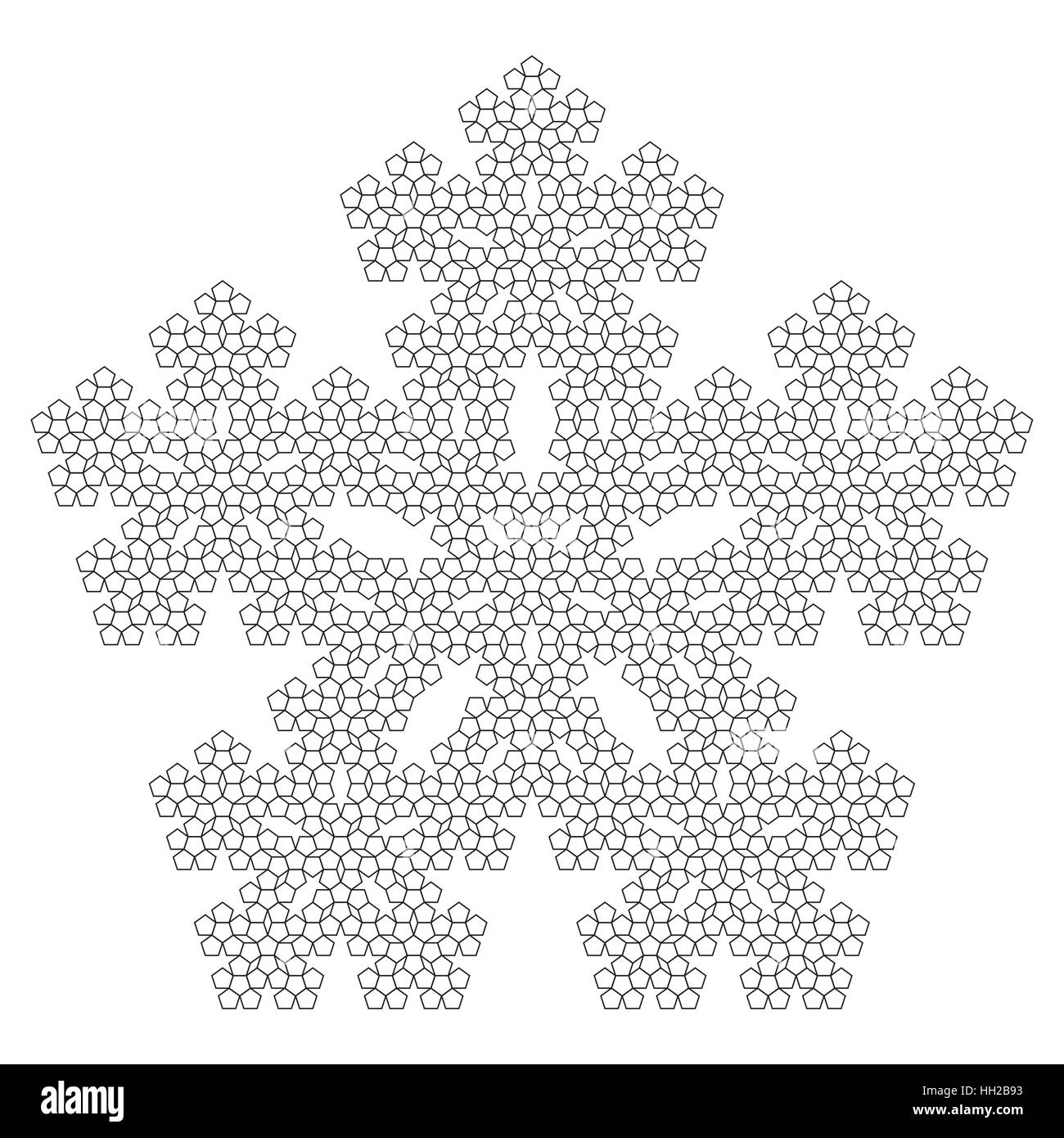 Pentaflake Black and White Stock Photos & Images - Alamy