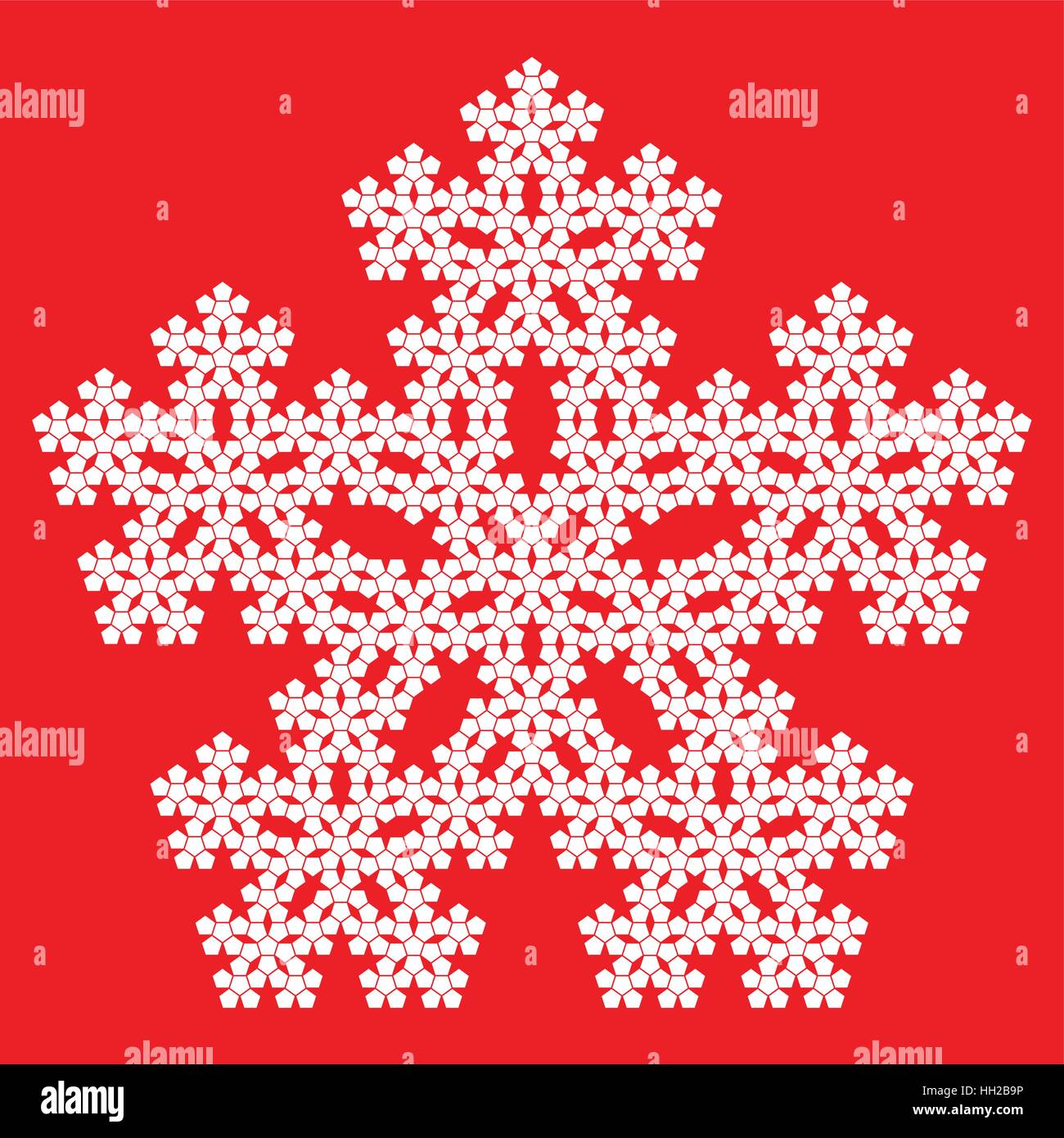 Sierpinski Pentagon - Fifth Iteration Pentaflake with center, fractal ...