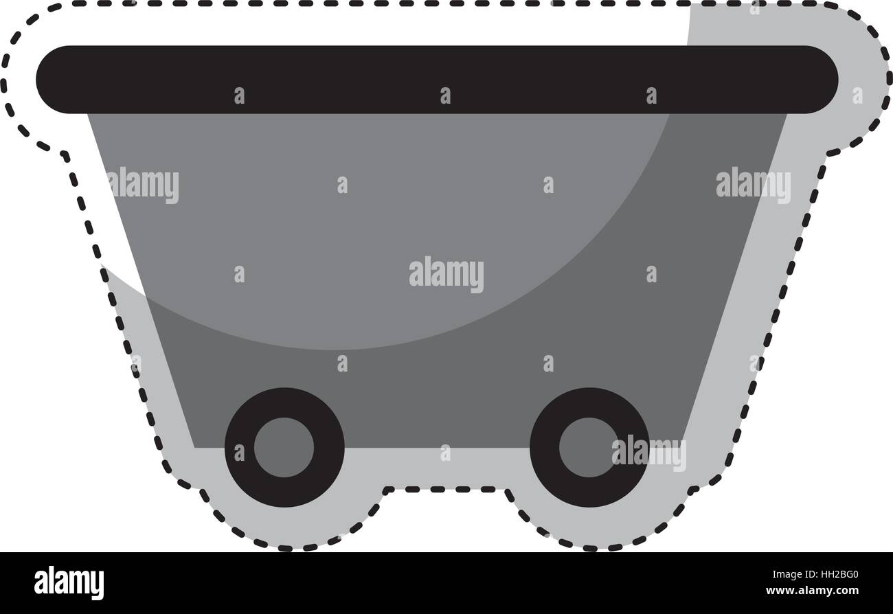Mine wagon isolated icon vector illustration design Stock Vector Image ...
