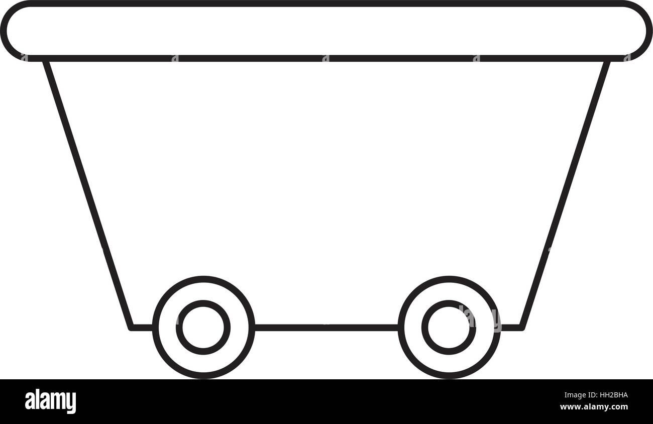 Mine wagon isolated icon vector illustration design Stock Vector Image ...