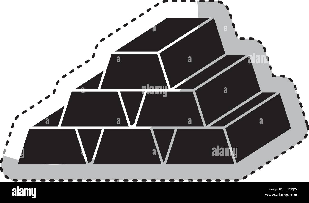 gold bullion isolated icon vector illustration design Stock Vector ...