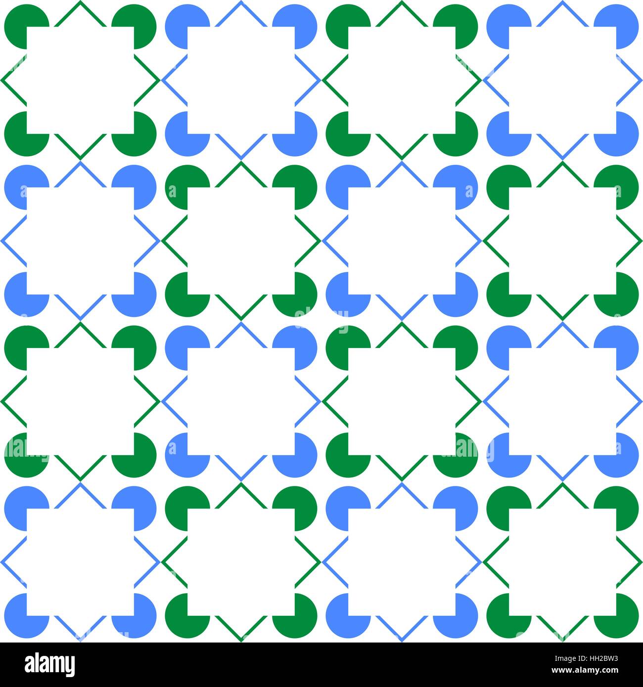 Square variation of Kanizsa Optical Illusion (Illusory Contours) - Tile ...