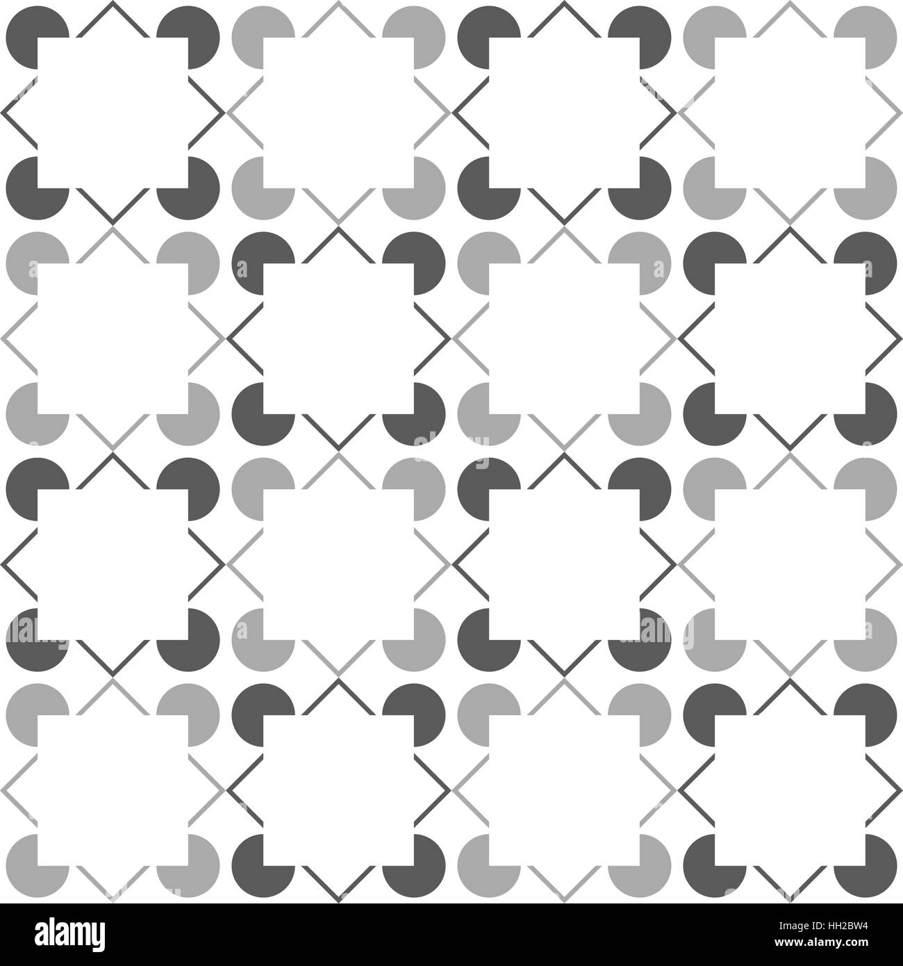 Square variation of Kanizsa Optical Illusion (Illusory Contours) - Tile ...
