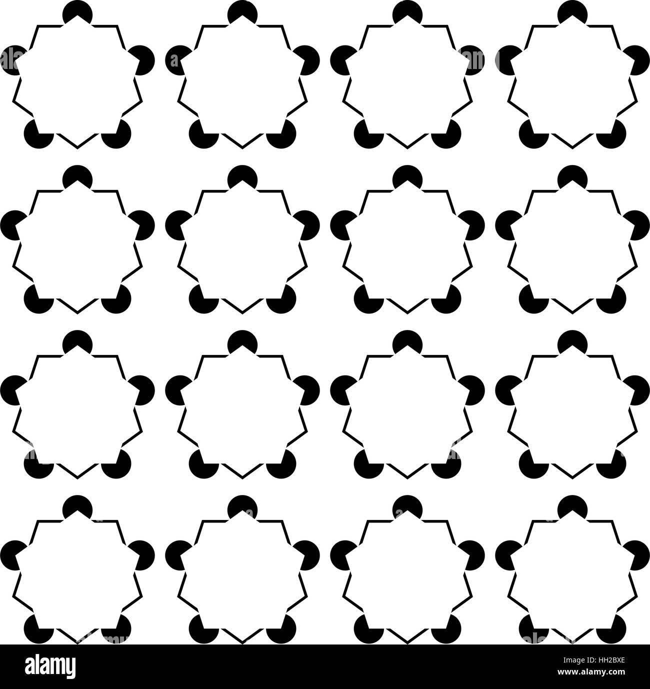 Pentagon variation of the Kanizsa Optical Illusion - Tile pattern in ...