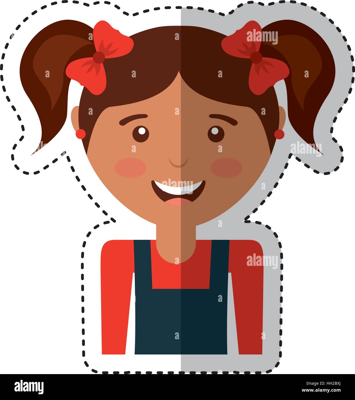 cute girl character icon vector illustration design Stock Vector Image ...