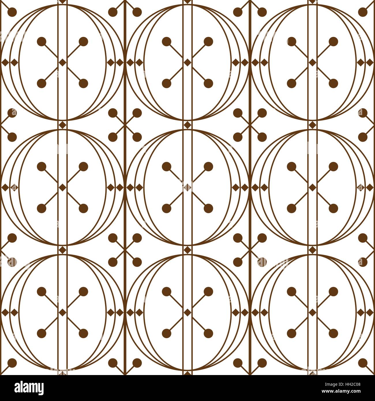 Traditional wrought iron gate tile pattern - seamless editable vector ...