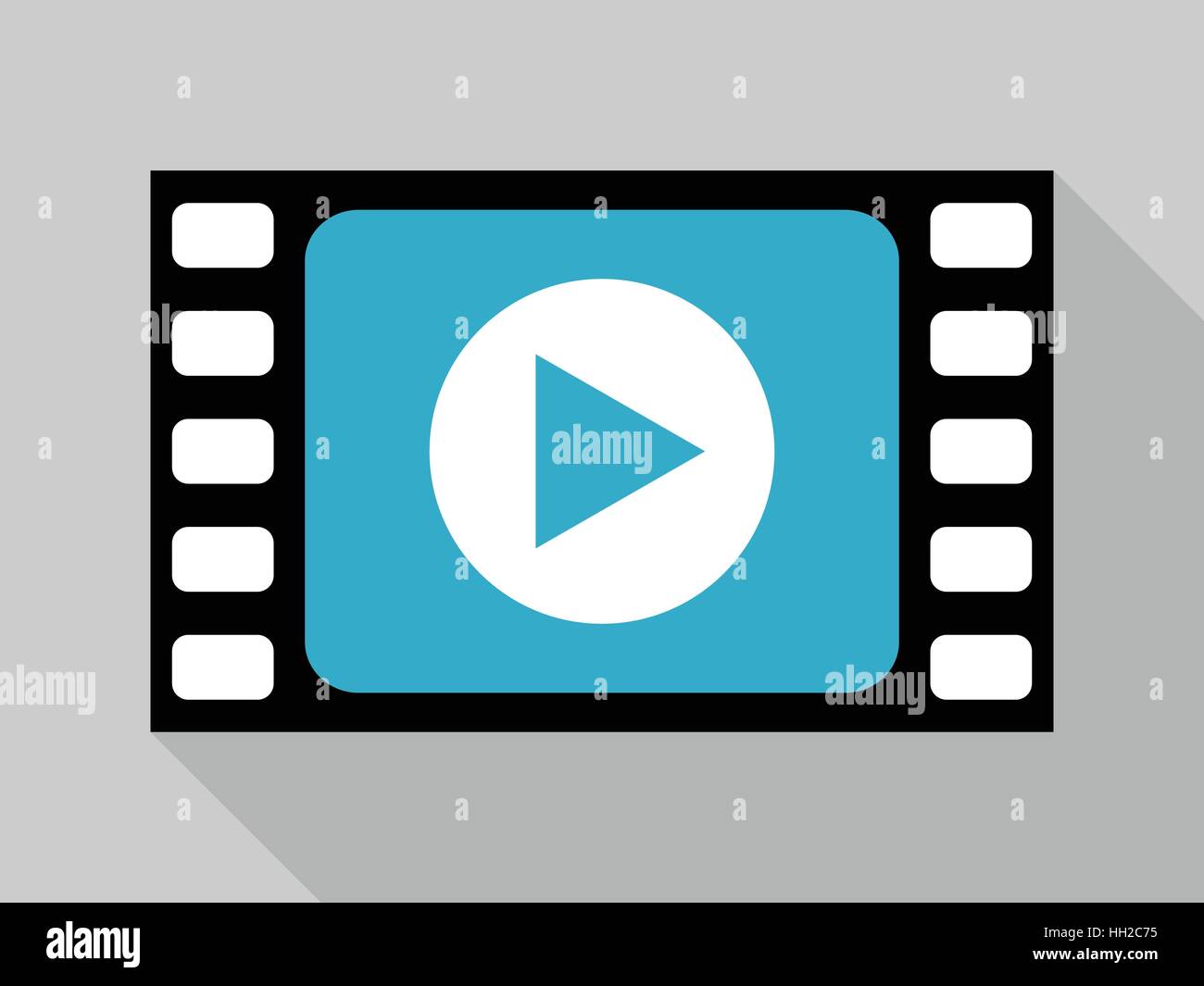 Flat design cartoon play video vector icon Stock Vector Image & Art - Alamy
