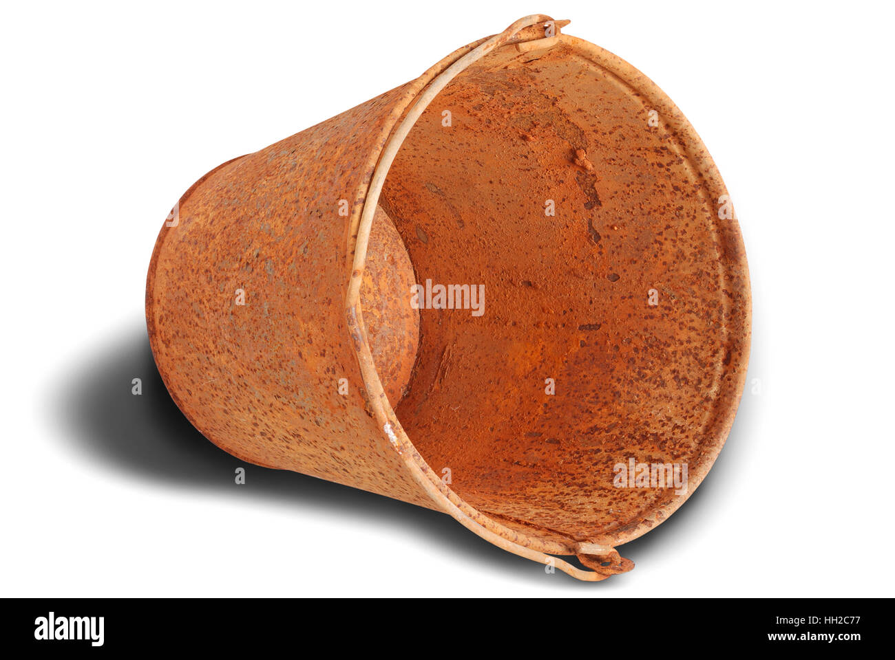 Rusty bucket on white. Clipping path inside Stock Photo - Alamy