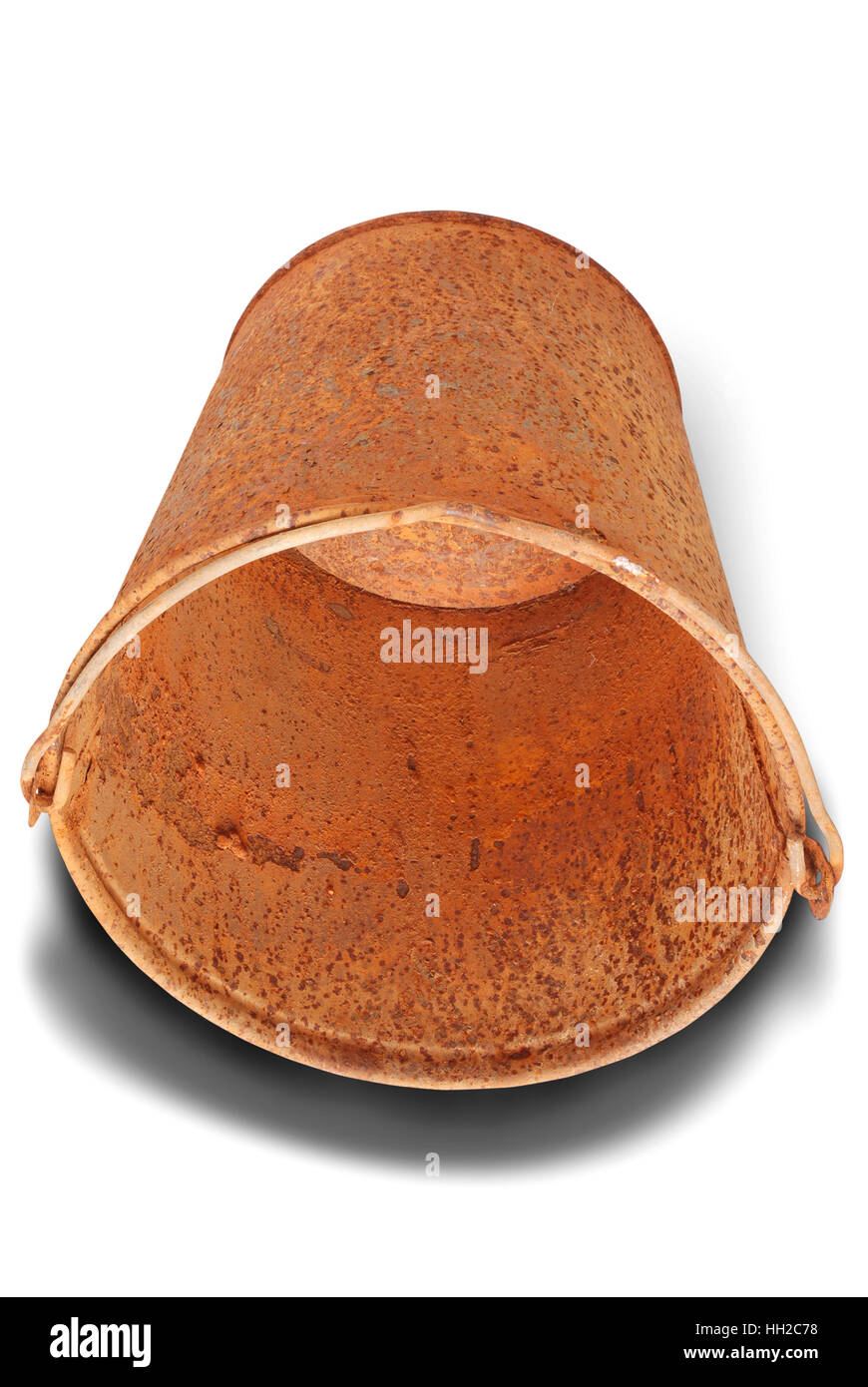 Rusty bucket on white. Clipping path inside Stock Photo - Alamy