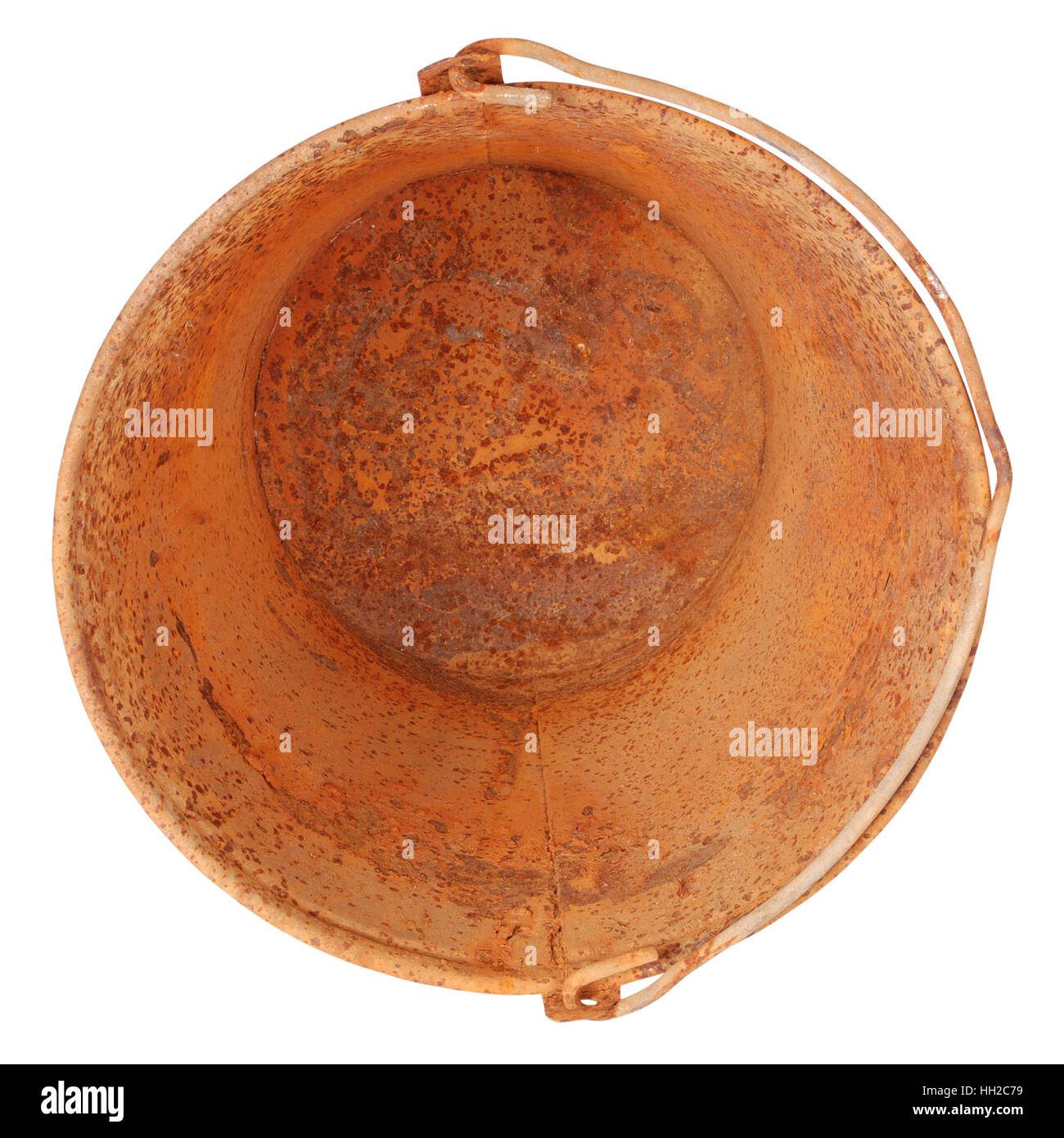 Rusty bucket on white. Clipping path inside Stock Photo - Alamy