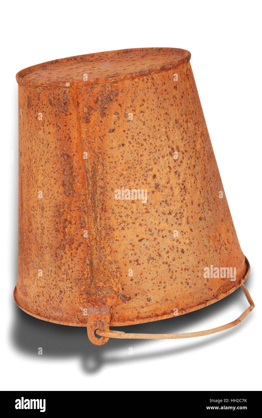 Rusty bucket on white. Clipping path inside Stock Photo - Alamy