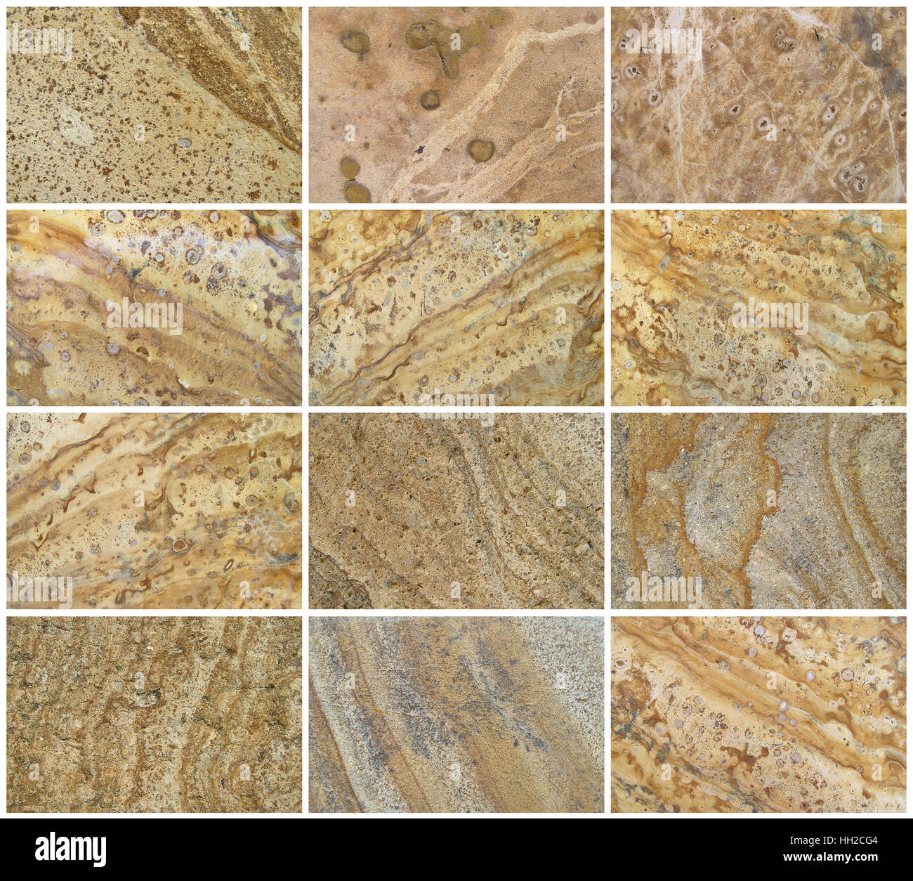 Twelve Natural Limestone Background or textures. The real color ...