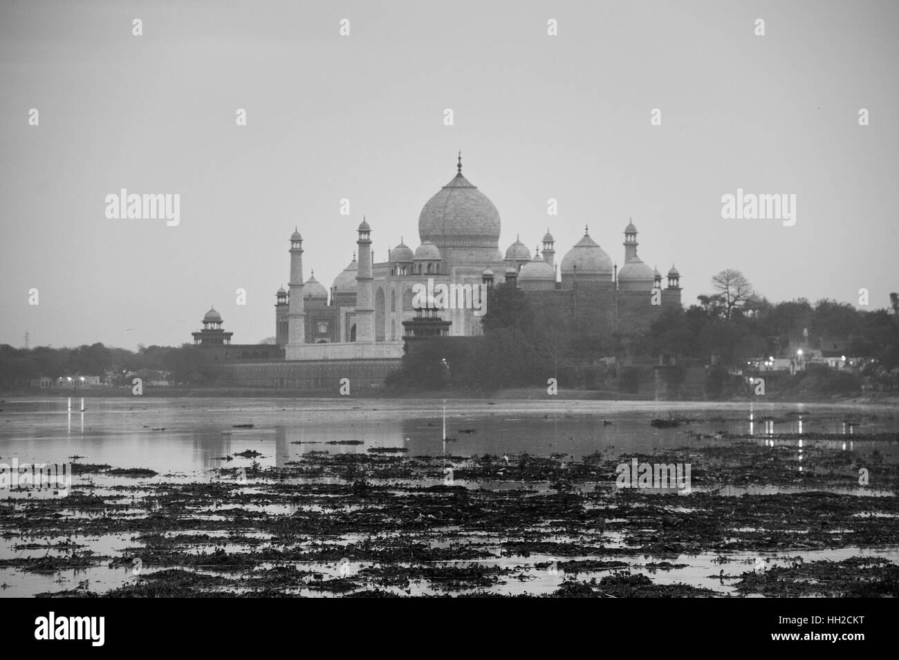 Mosque by river Black and White Stock Photos & Images - Alamy