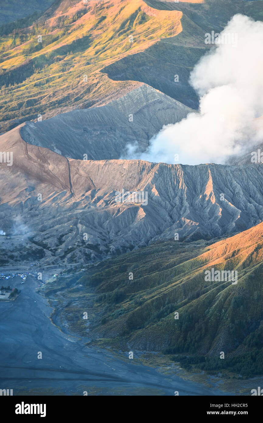 Mount Bromo eruption during morning Stock Photo - Alamy