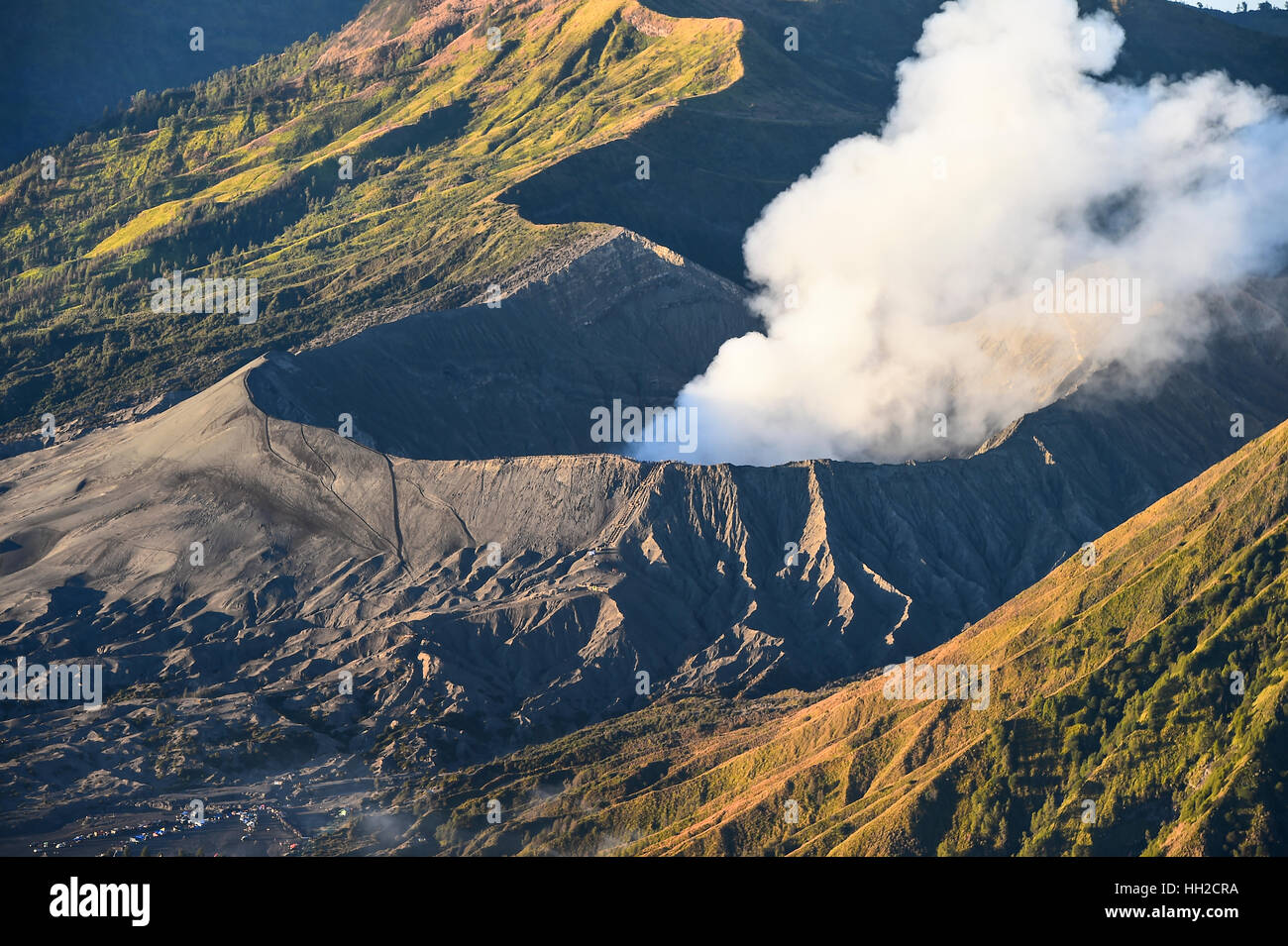 Mount Bromo eruption during morning Stock Photo - Alamy