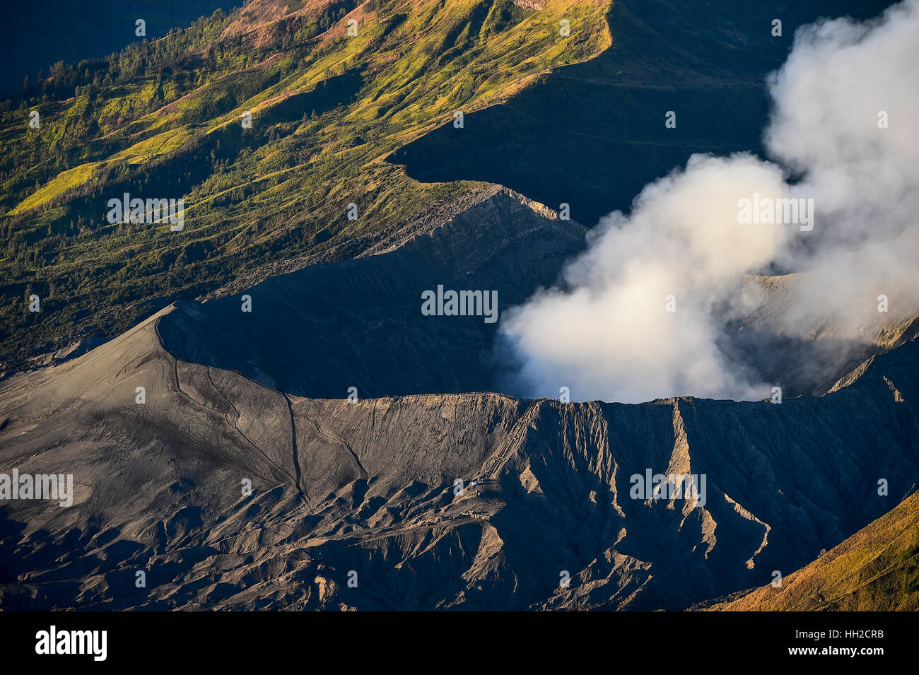 Mount Bromo eruption during morning Stock Photo - Alamy