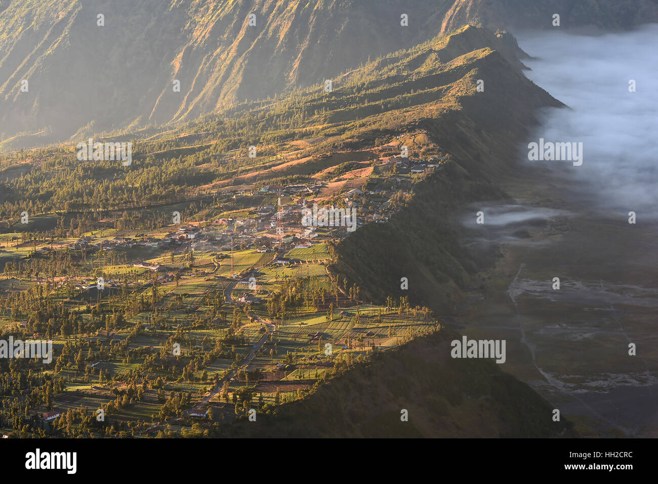 Mount Bromo eruption during morning Stock Photo - Alamy