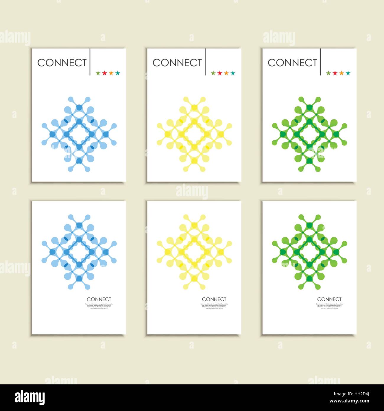 Abstract connect figure on brochure template Stock Vector Image & Art ...