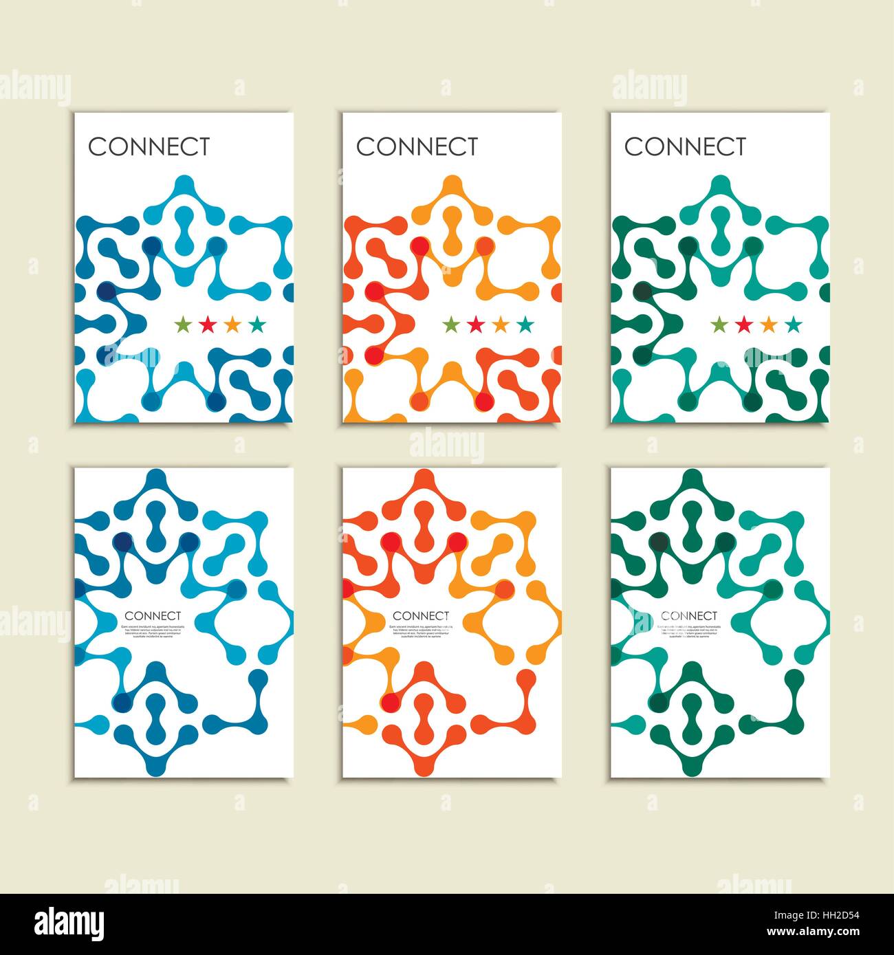 Abstract connect figure on brochure template Stock Vector Image & Art ...