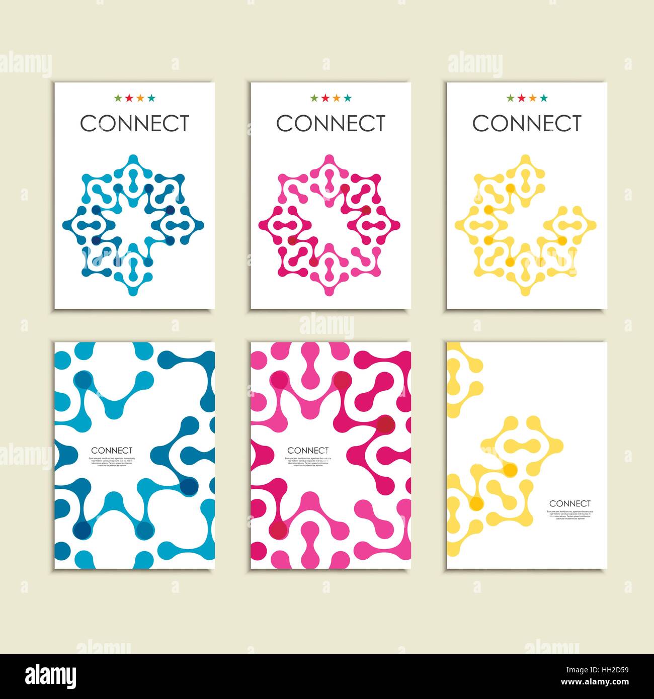 Abstract connect figure on brochure template Stock Vector Image & Art ...