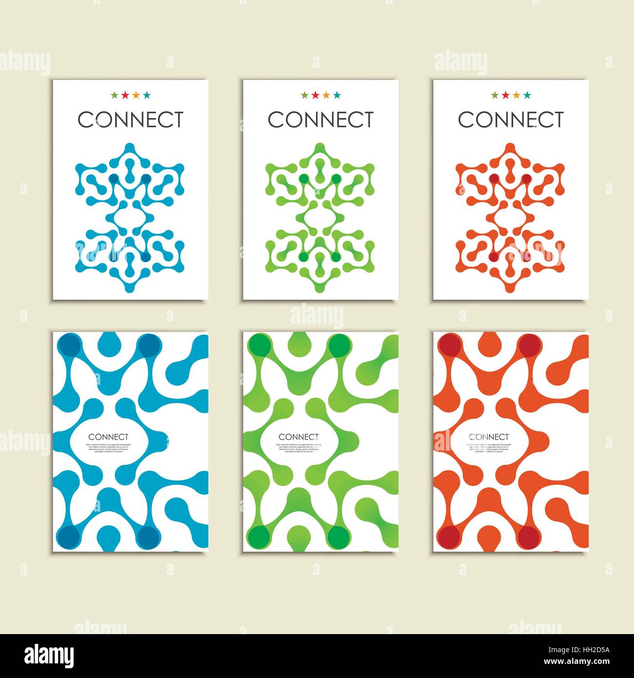 Abstract connect figure on brochure template Stock Vector Image & Art ...