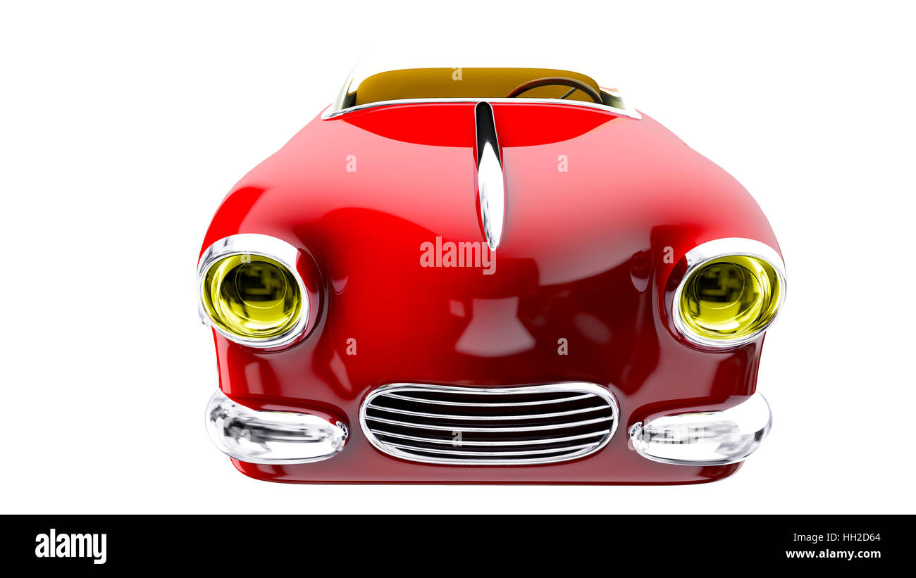 Red cabriolet car Cut Out Stock Images & Pictures - Alamy