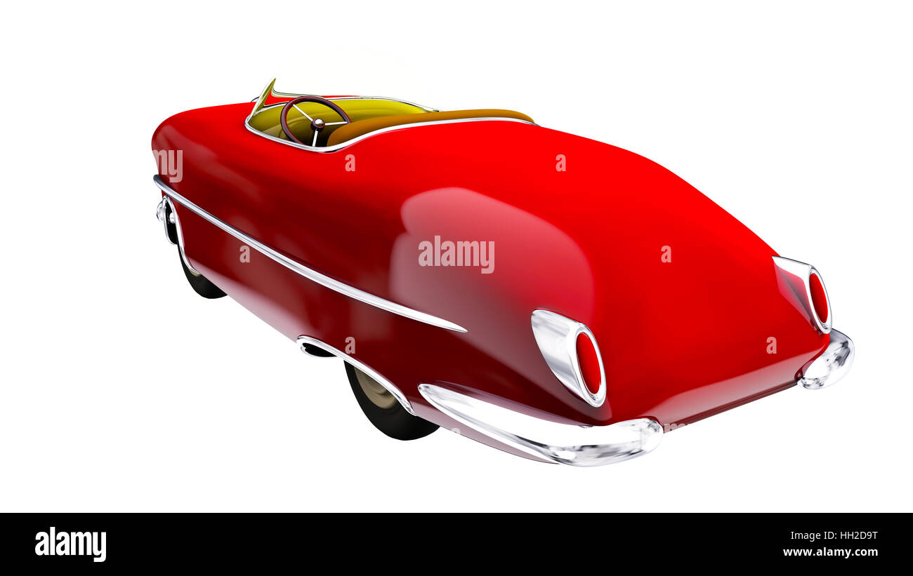 Toy red car. 3D render Stock Photo - Alamy